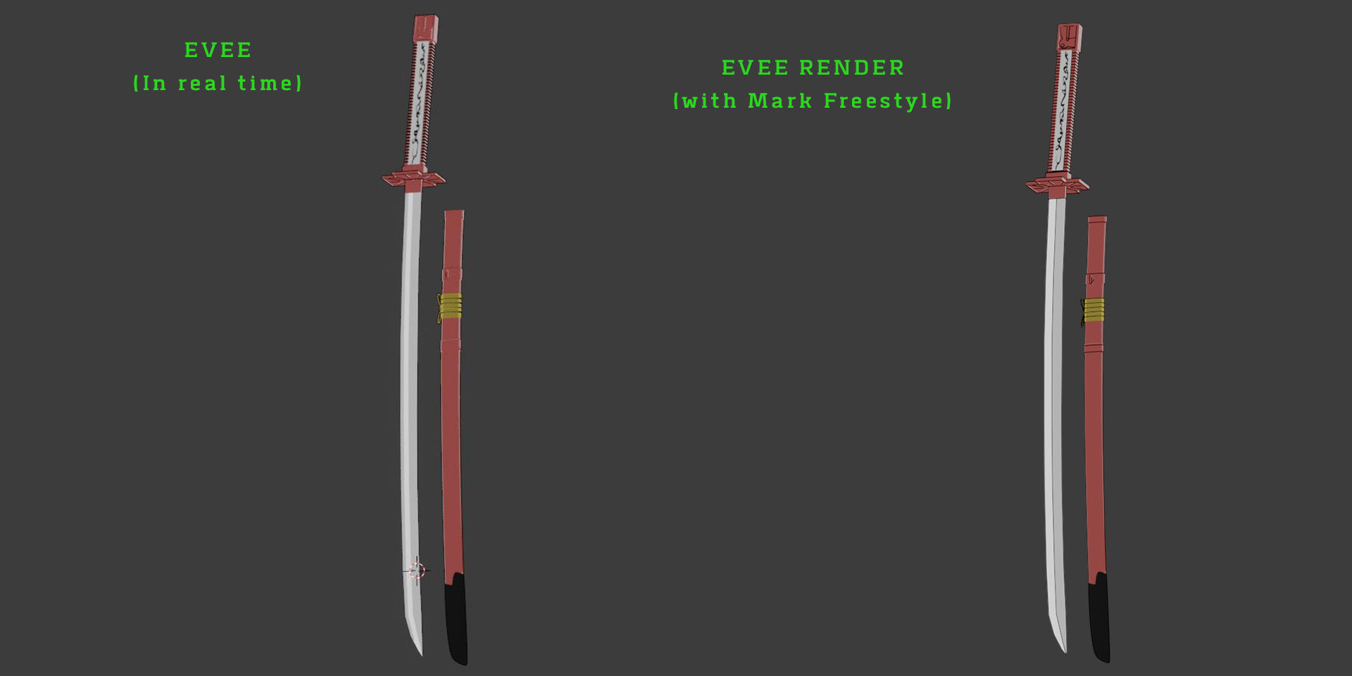 Akames Samurai Sword 3D model | CGTrader