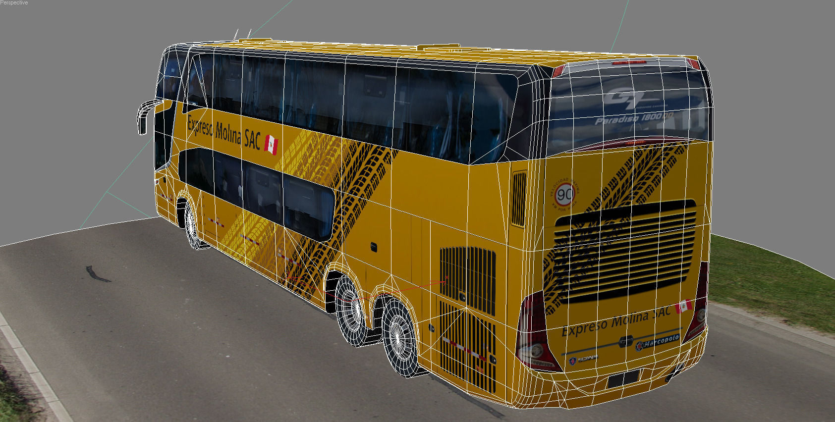 3D model Marcopolo Paradiso 1800DD Expreso Molina SAC VR / AR / low-poly rigged | CGTrader