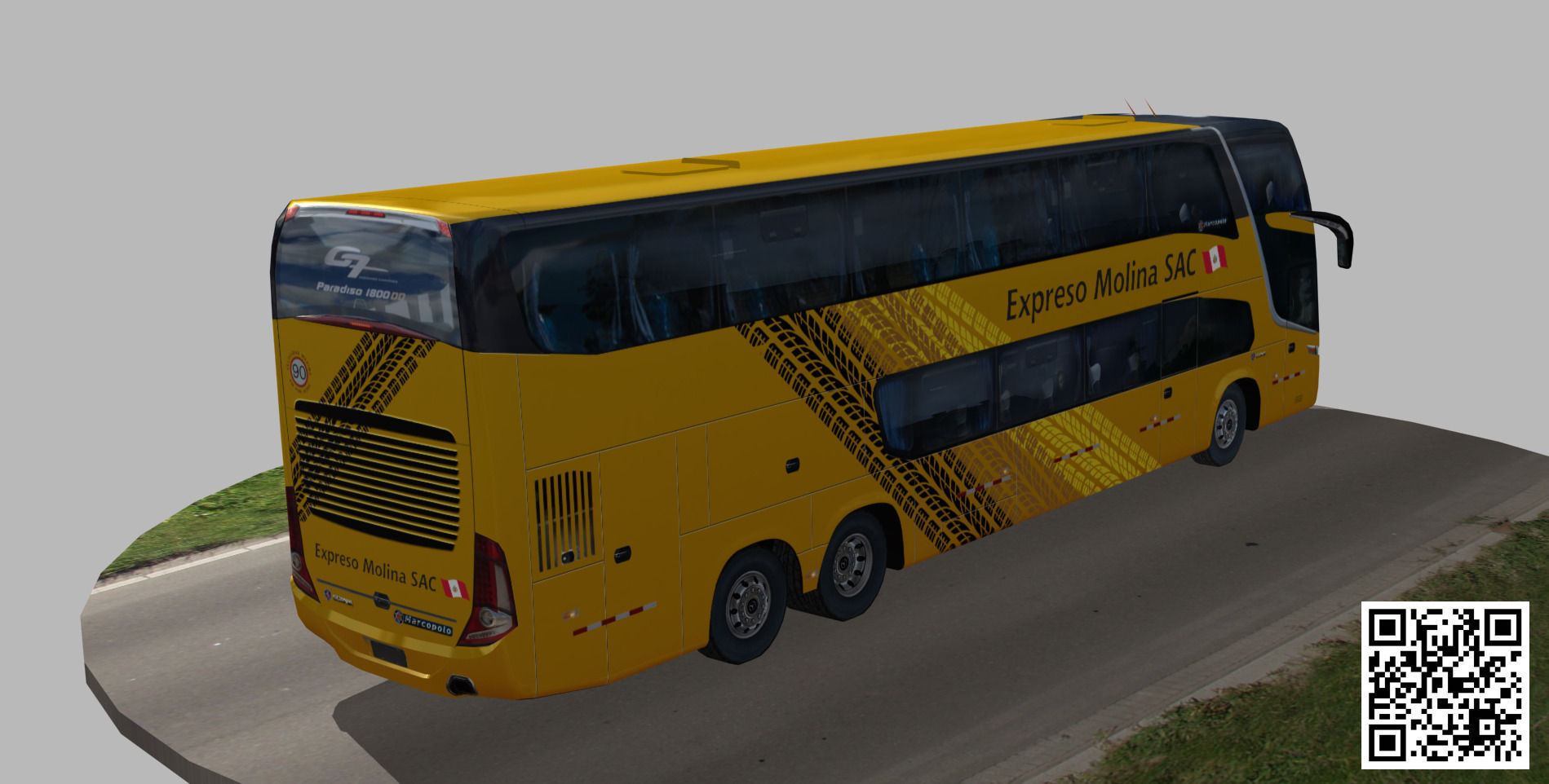 3D model Marcopolo Paradiso 1800DD Expreso Molina SAC VR / AR / low-poly rigged | CGTrader