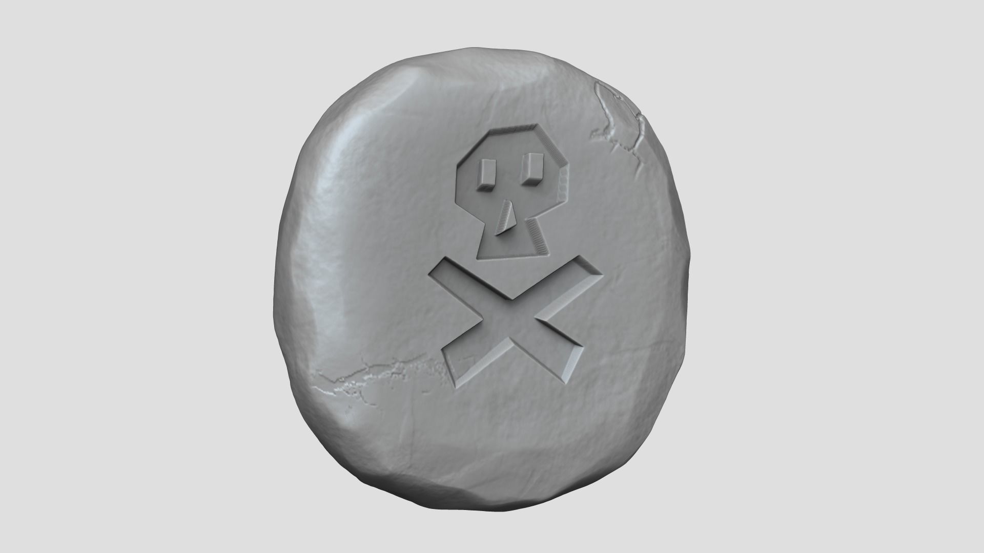 Death Rune - Runescape - STL Keychain 3D model 3D printable | CGTrader