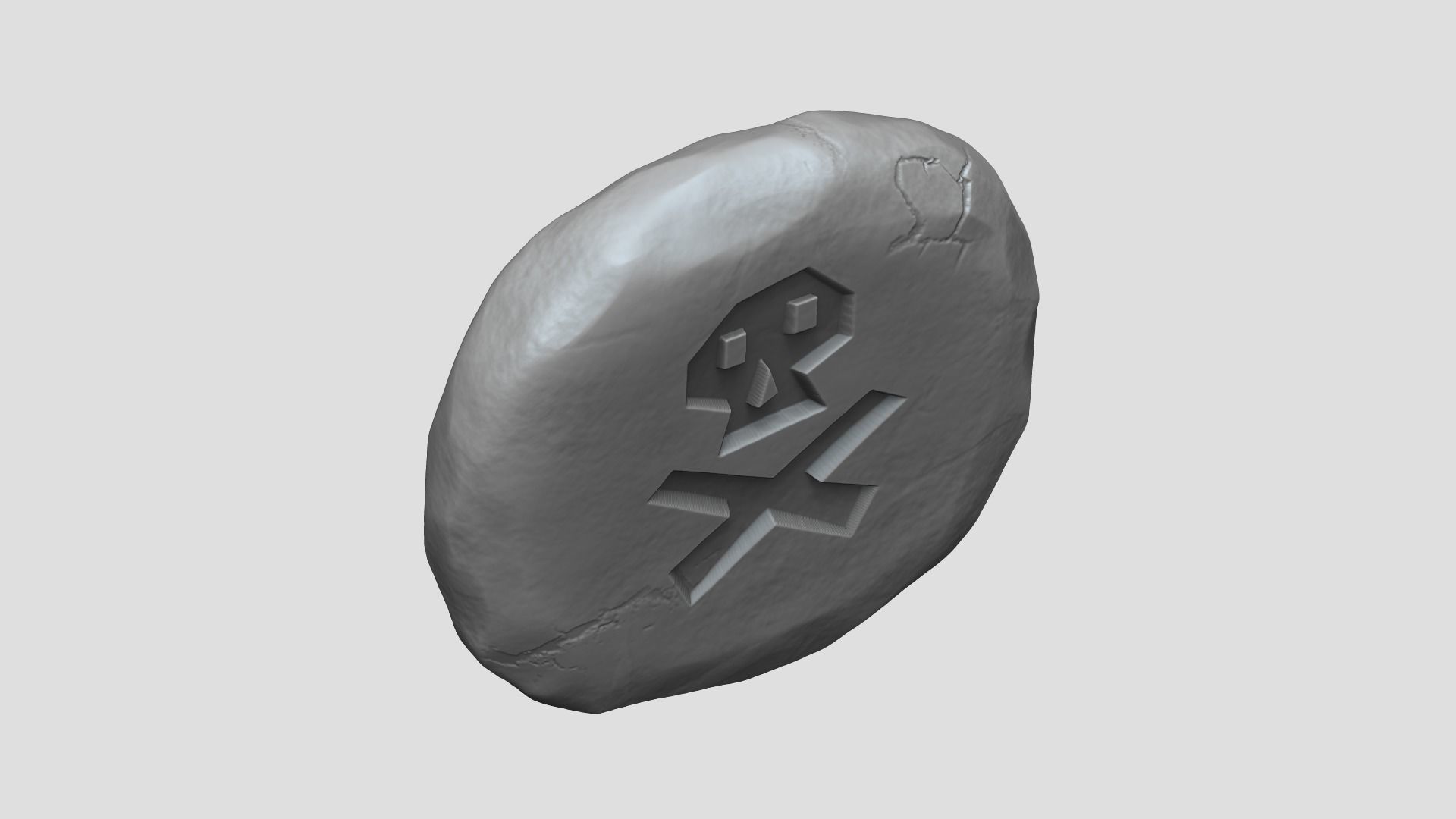 Death Rune - Runescape - STL Keychain 3D model 3D printable | CGTrader