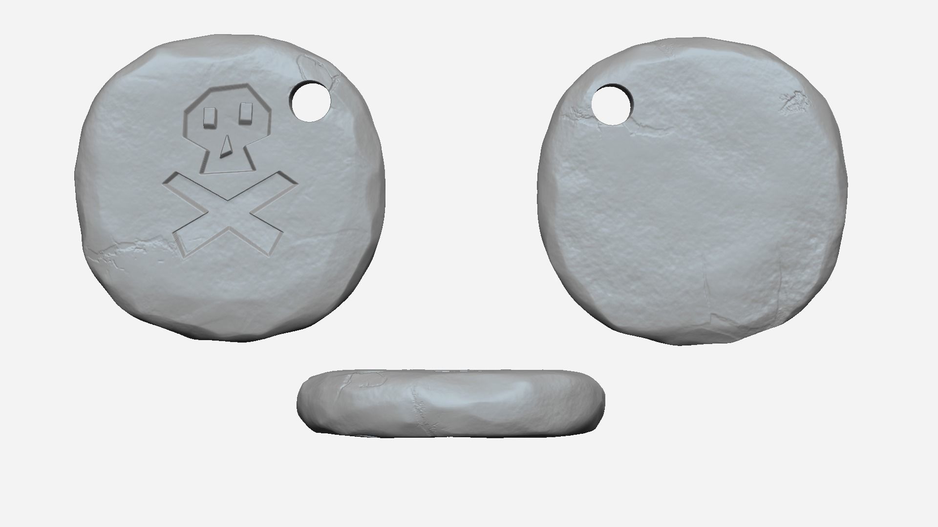 Death Rune - Runescape - STL Keychain 3D model 3D printable | CGTrader