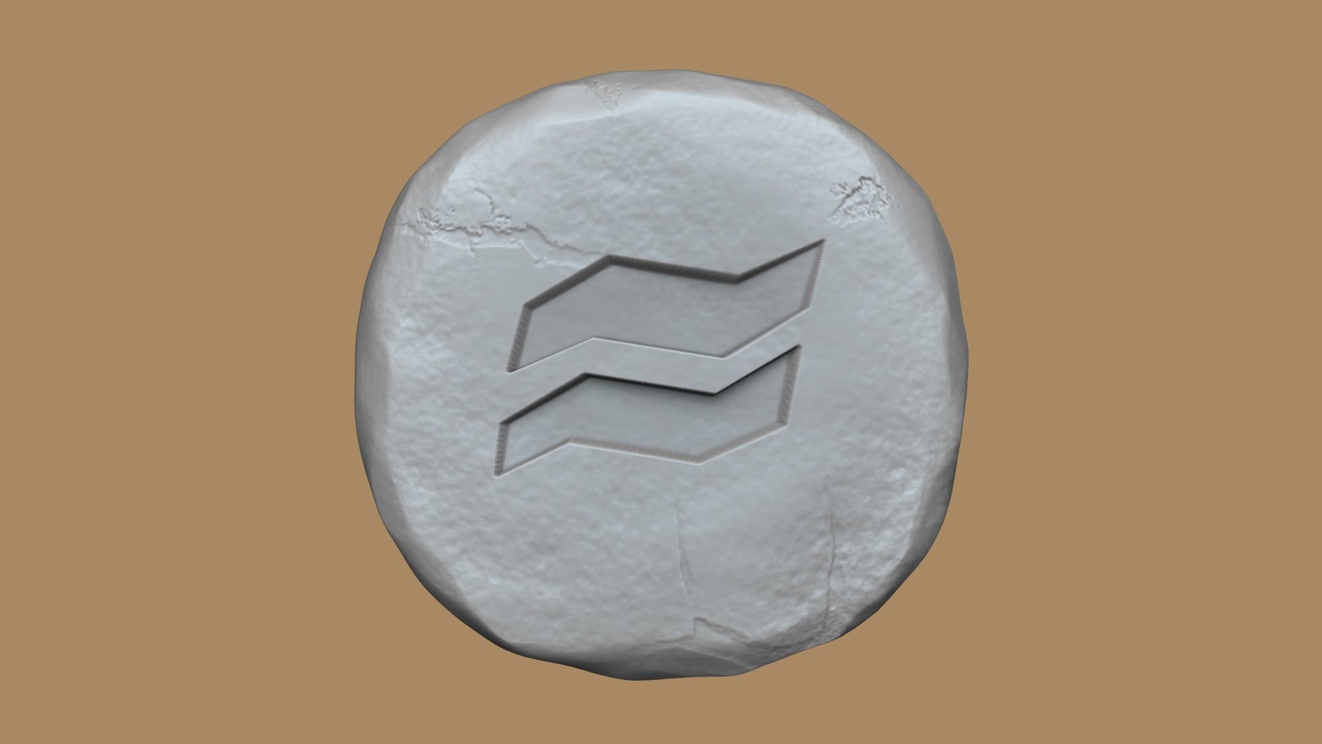 Earth Rune - Runescape - STL Keychain free 3D model 3D printable | CGTrader