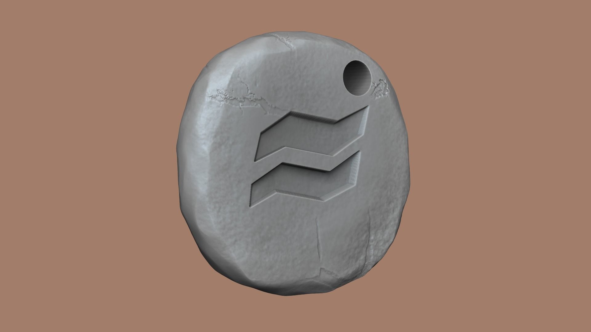 Earth Rune - Runescape - STL Keychain free 3D model 3D printable | CGTrader