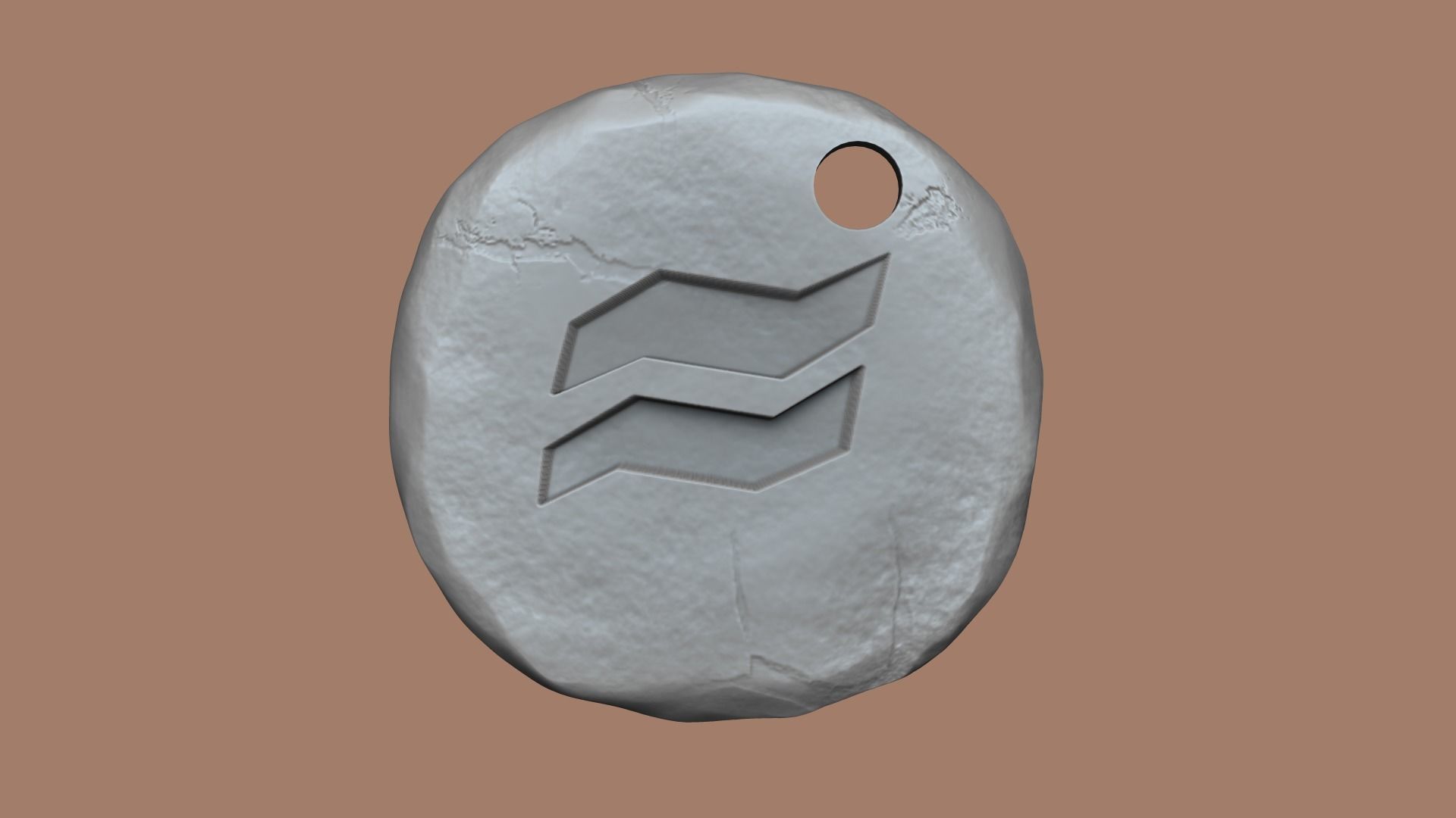 Earth Rune - Runescape - STL Keychain free 3D model 3D printable | CGTrader