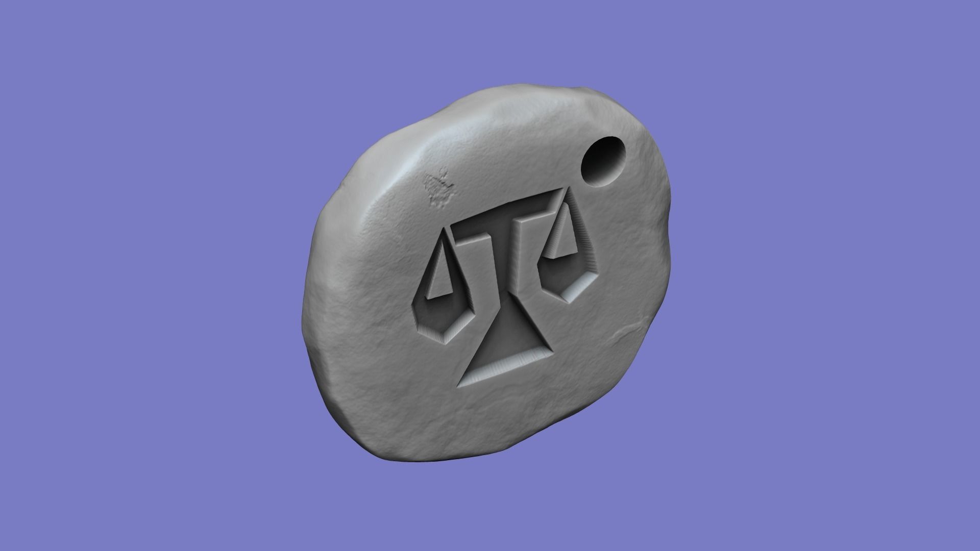 Law Rune - Runescape - STL Keychain 3D model 3D printable | CGTrader