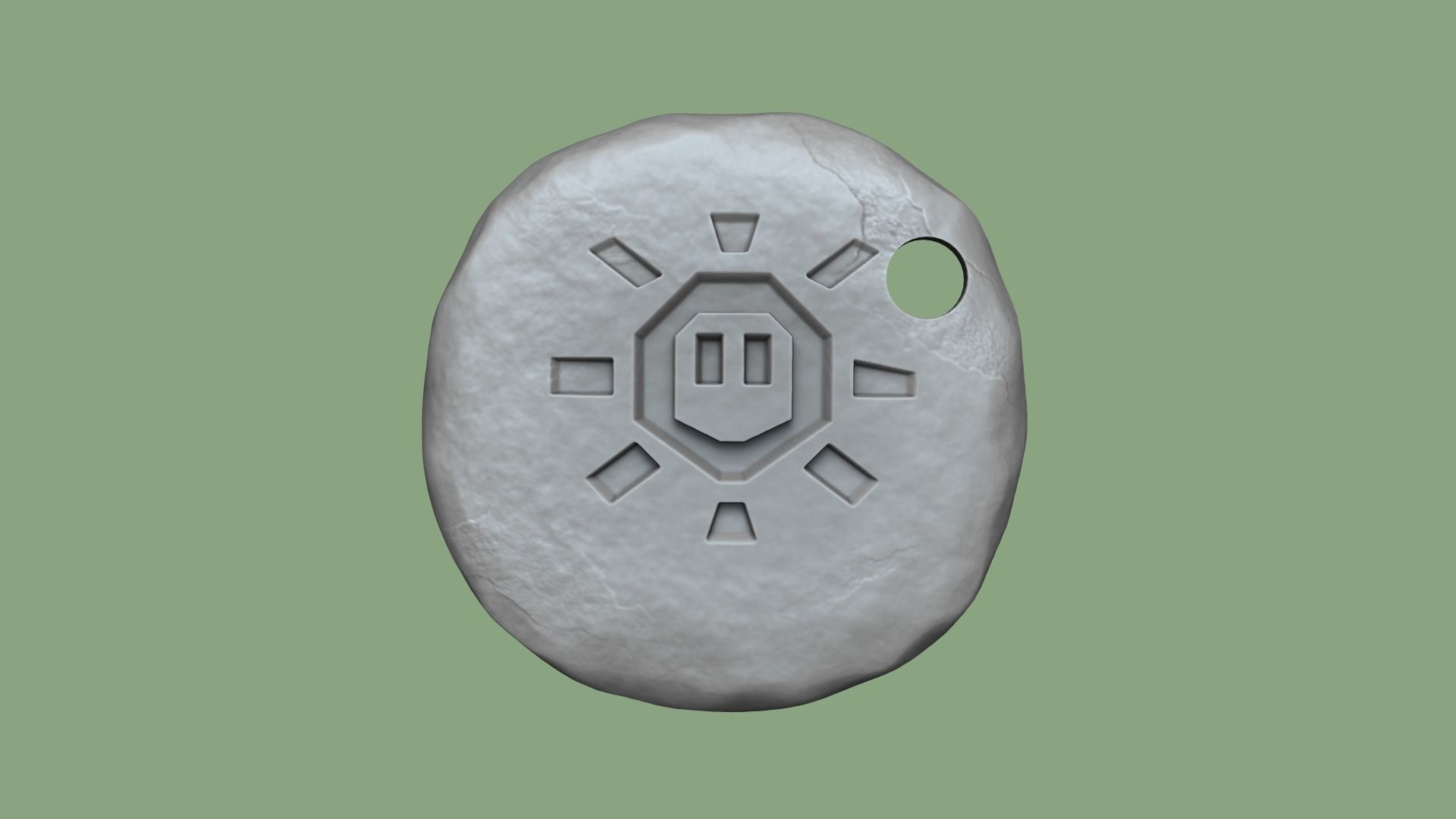 Mind Rune - Runescape - STL Keychain 3D model 3D printable | CGTrader