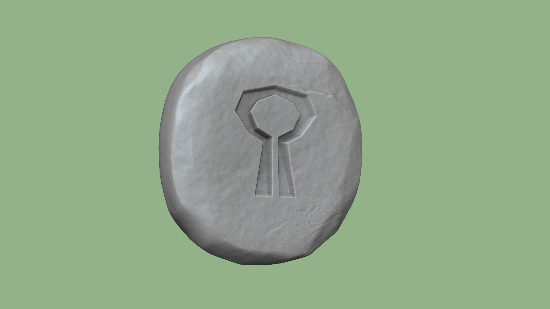 Nature Rune - Runescape - STL Keychain 3D model 3D printable | CGTrader