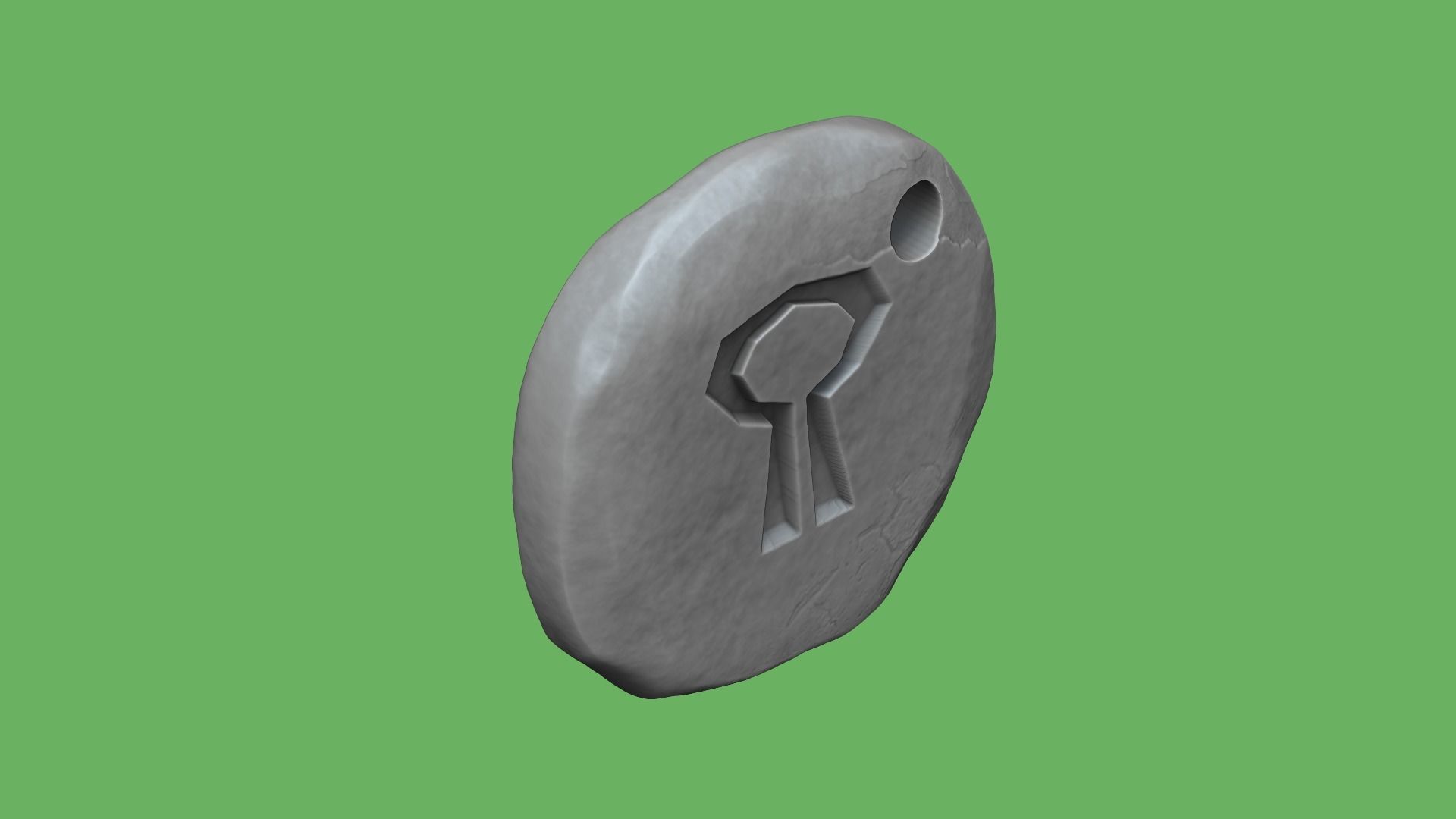 Nature Rune - Runescape - STL Keychain 3D model 3D printable | CGTrader