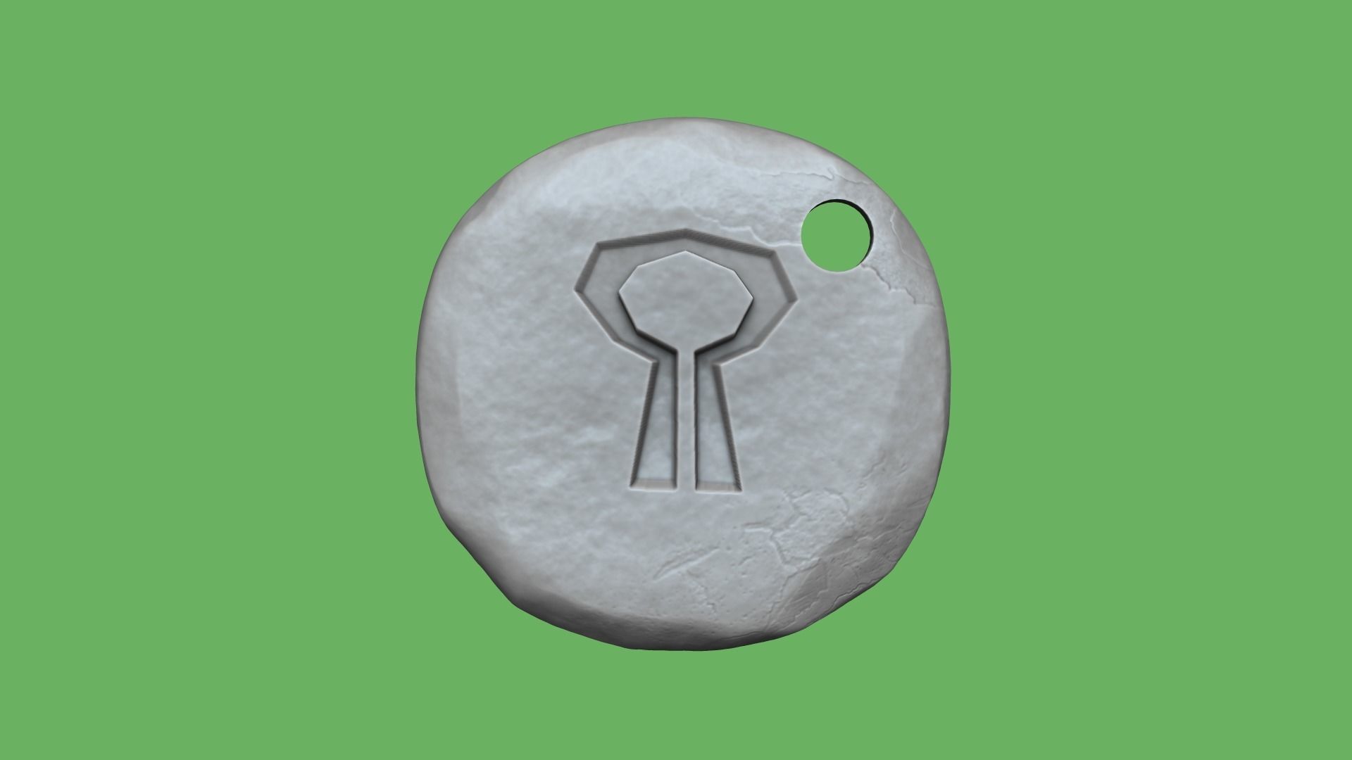 Nature Rune - Runescape - STL Keychain 3D model 3D printable | CGTrader