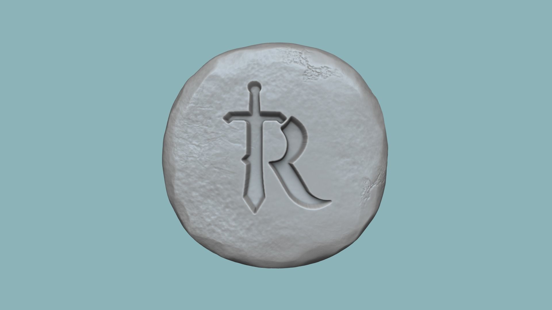 Runescape Rune - Symbol - STL Keychain 3D model 3D printable | CGTrader