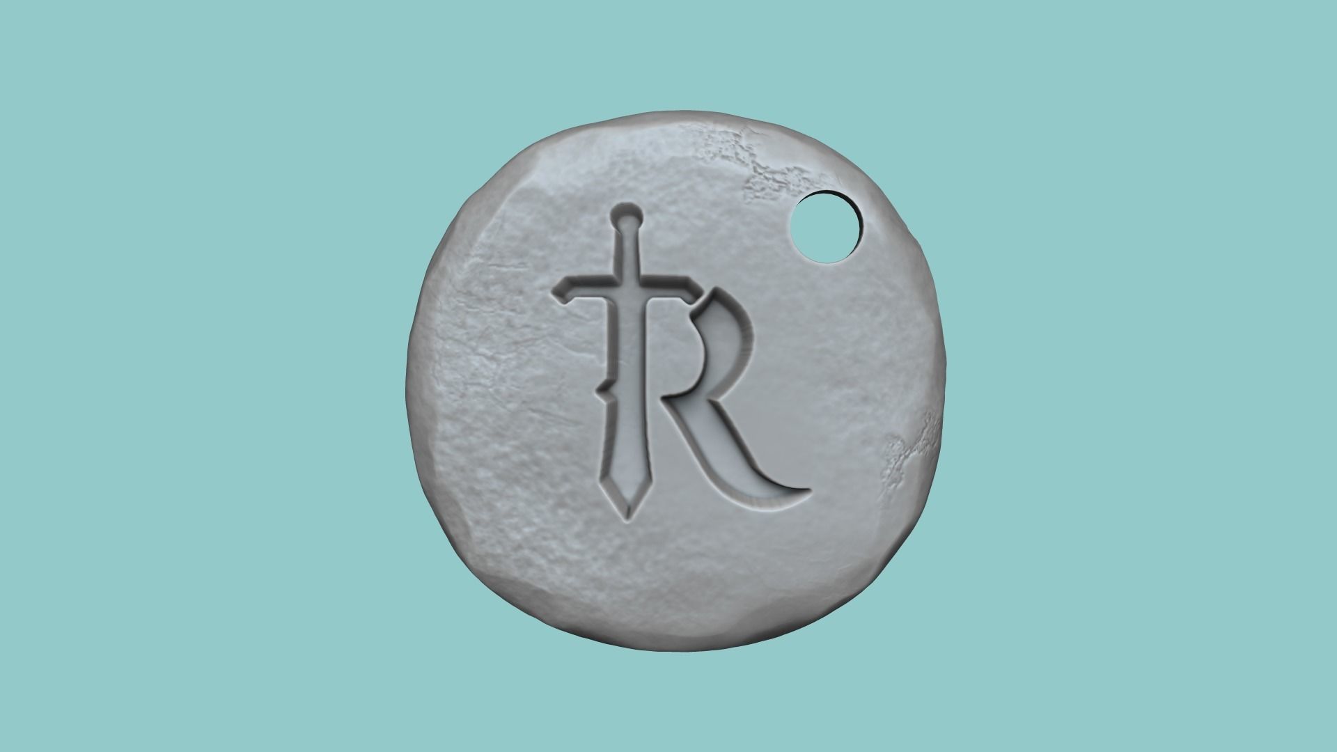 Runescape Rune - Symbol - STL Keychain 3D model 3D printable | CGTrader
