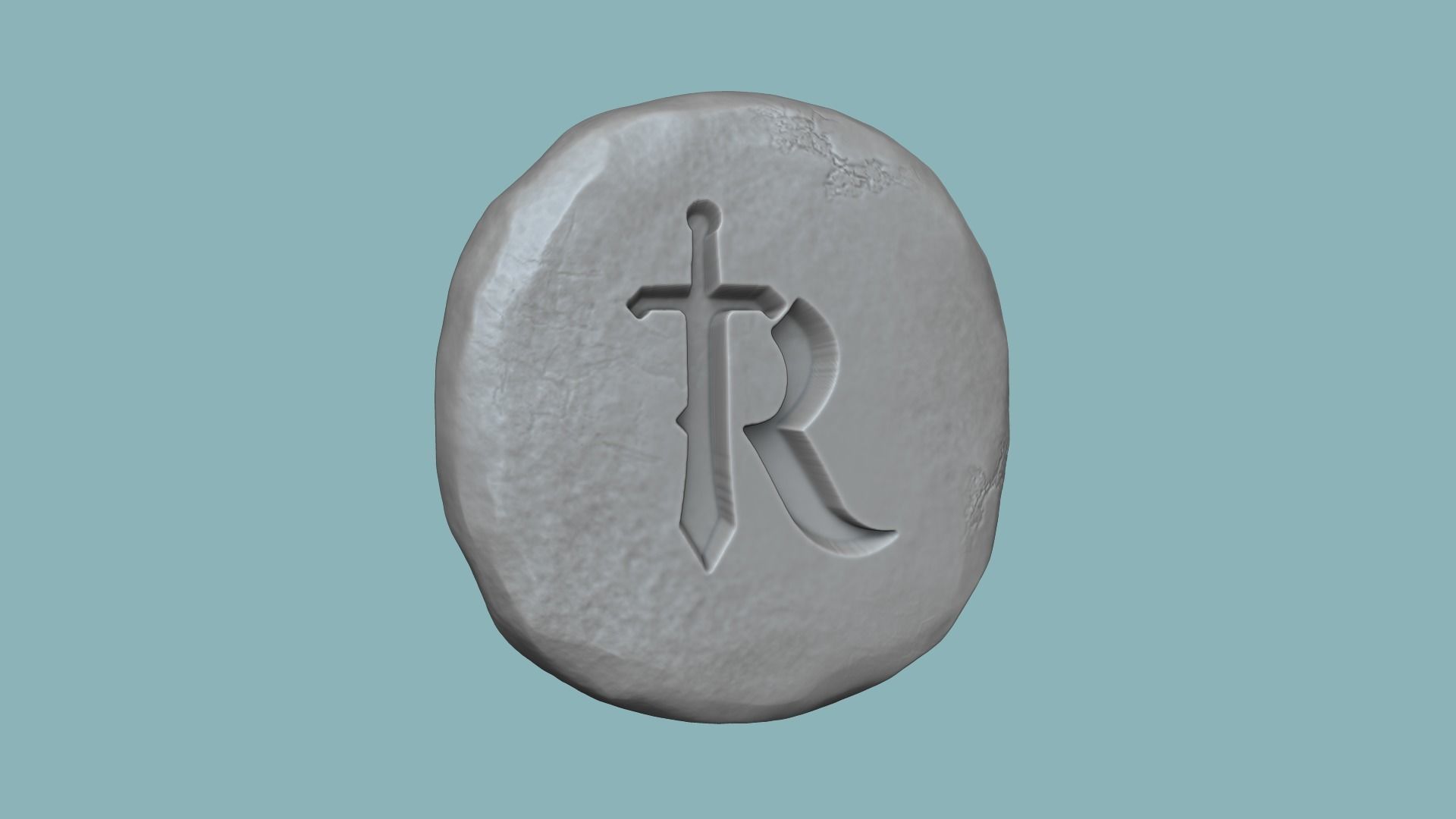 Runescape Rune - Symbol - STL Keychain 3D model 3D printable | CGTrader