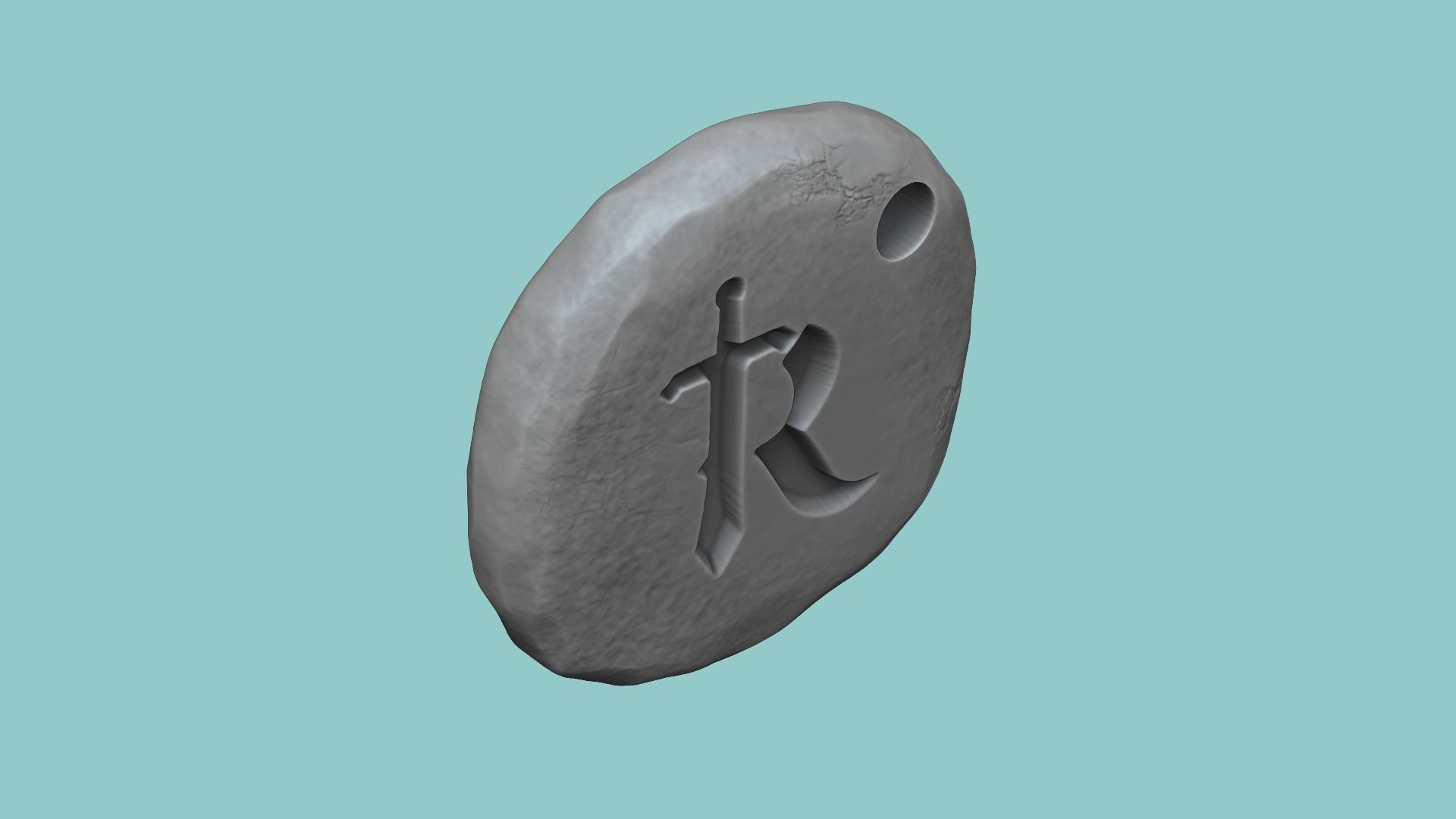 Runescape Rune - Symbol - STL Keychain 3D model 3D printable | CGTrader