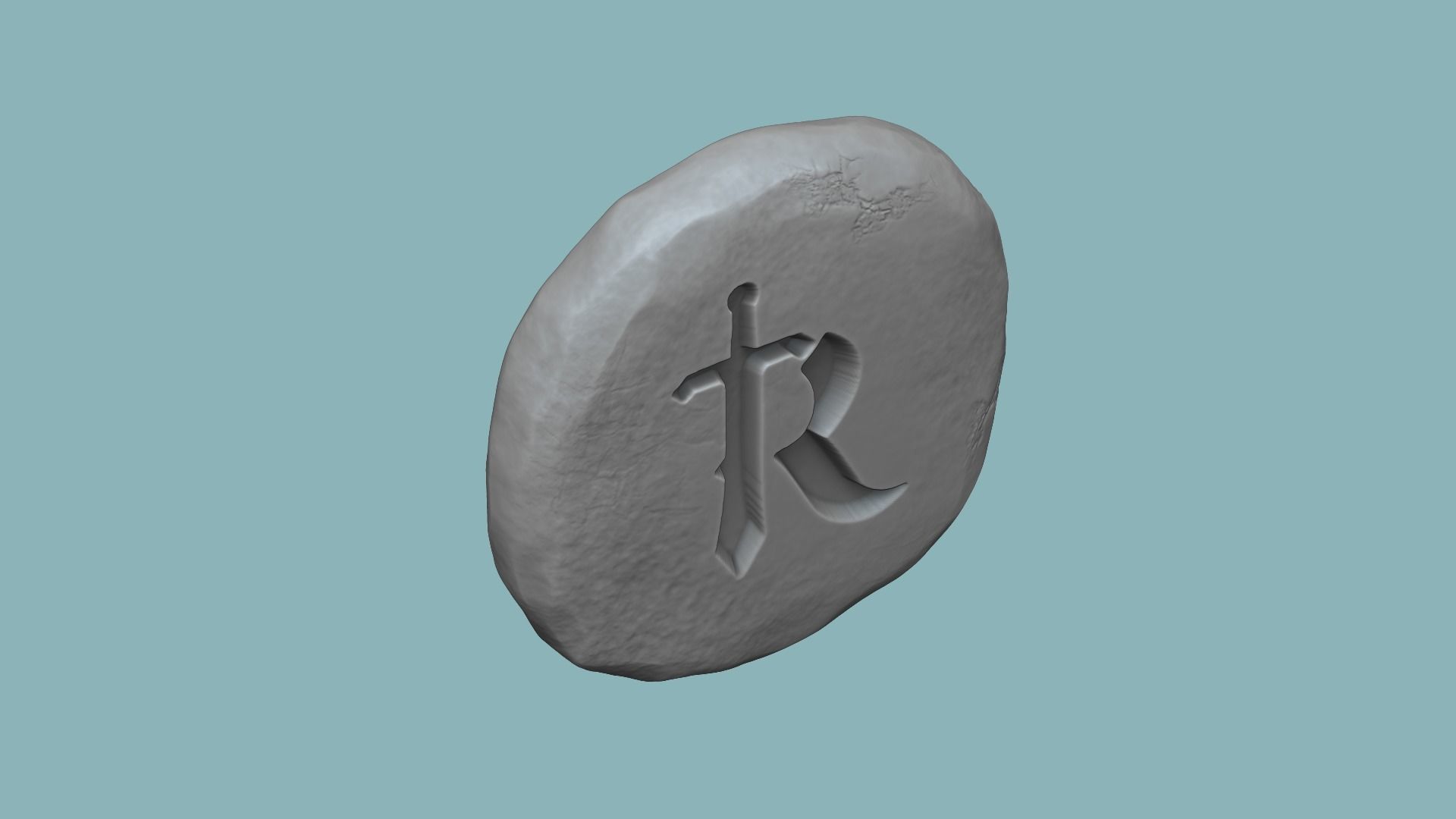 Runescape Rune - Symbol - STL Keychain 3D model 3D printable | CGTrader