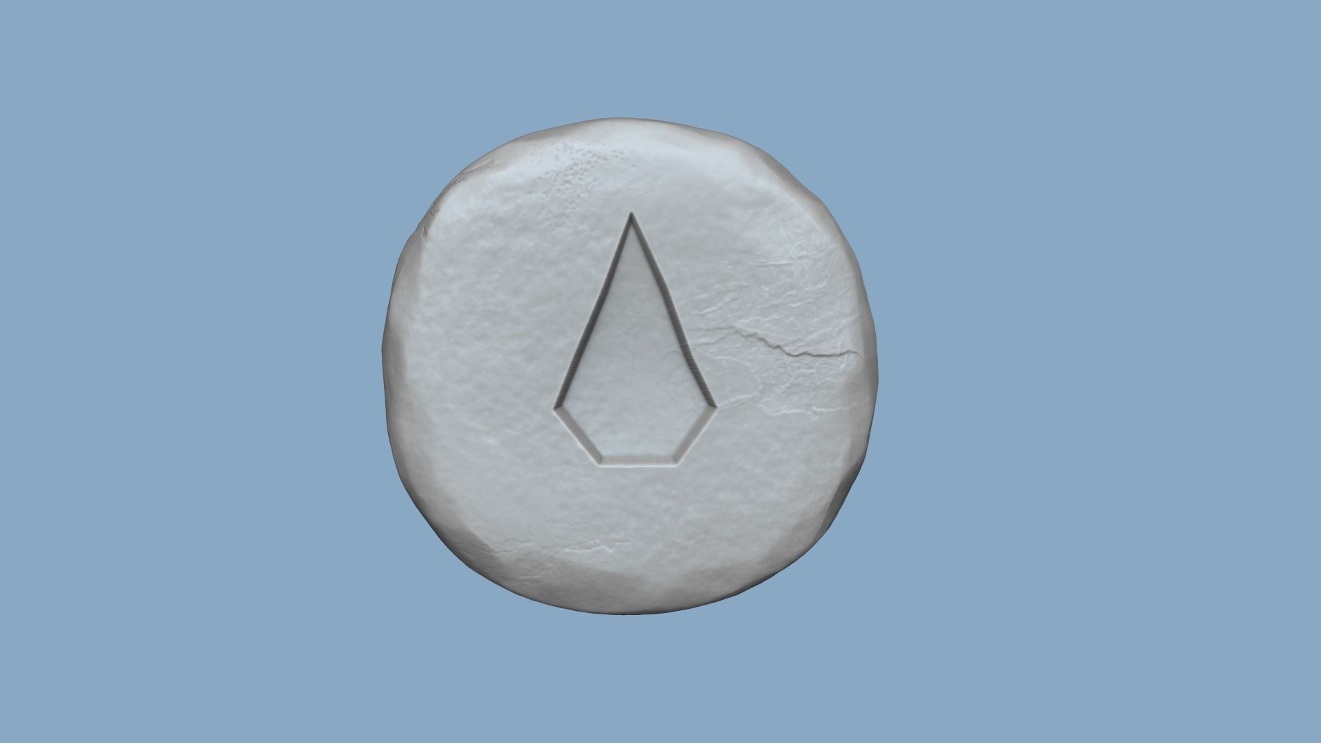 Water Rune - Runescape - STL Keychain 3D model 3D printable | CGTrader