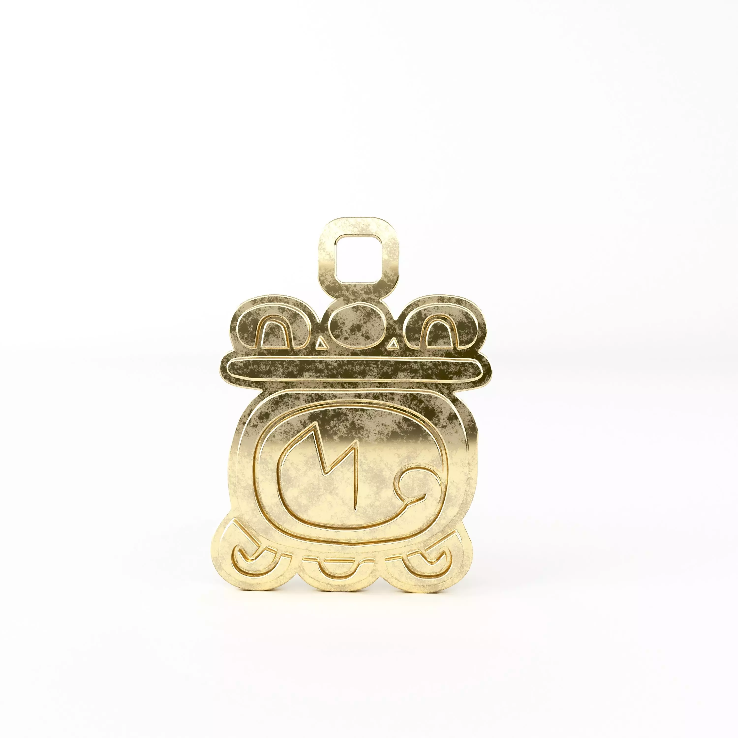 Mayan pendant glyph E 3D model 3D printable | CGTrader