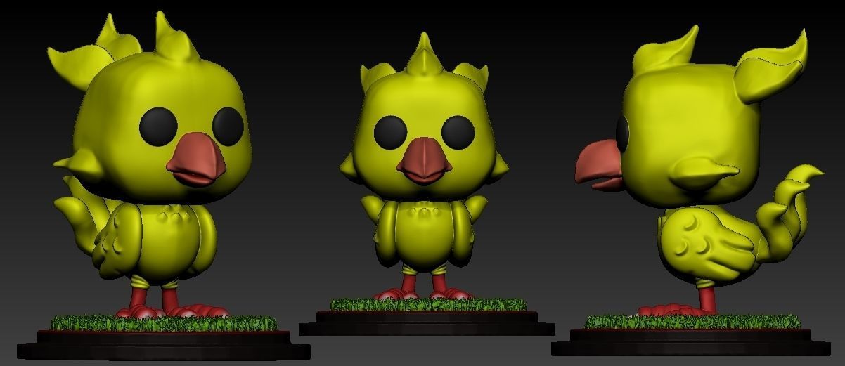 Chocobo PopFunko 3D model 3D printable | CGTrader