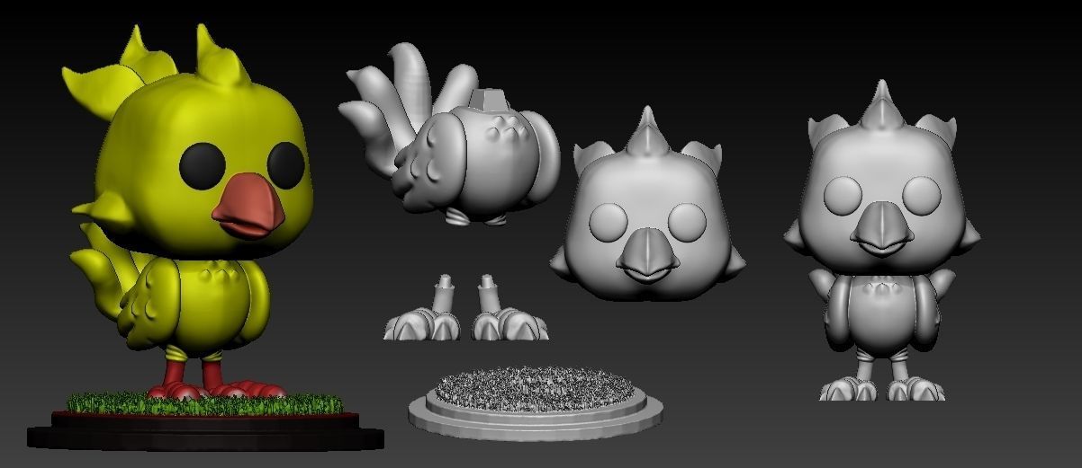 Chocobo PopFunko 3D model 3D printable | CGTrader