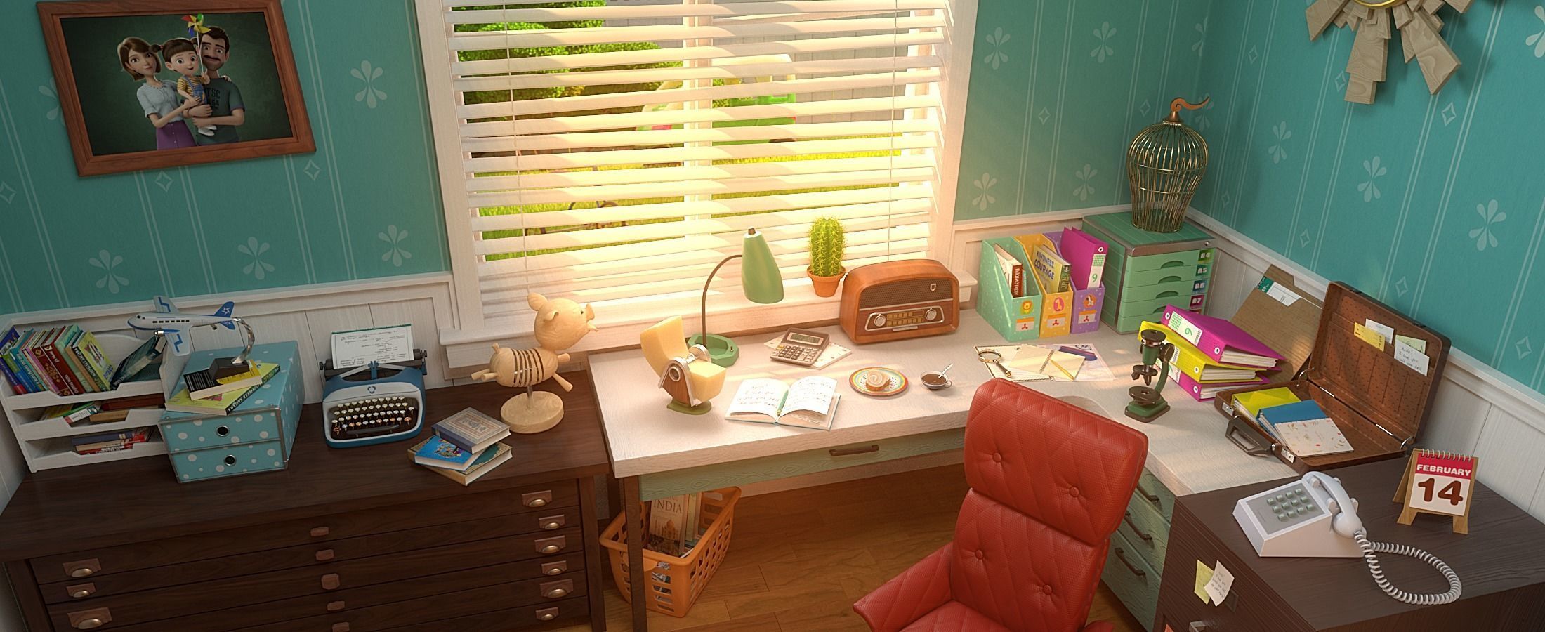 Cartoon Study Room 3D model | CGTrader