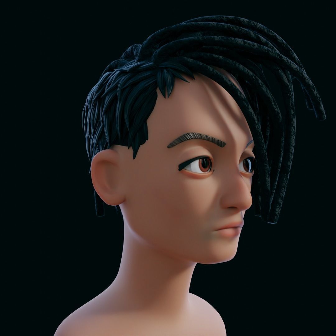 3D model Rasta girl head VR / AR / low-poly | CGTrader