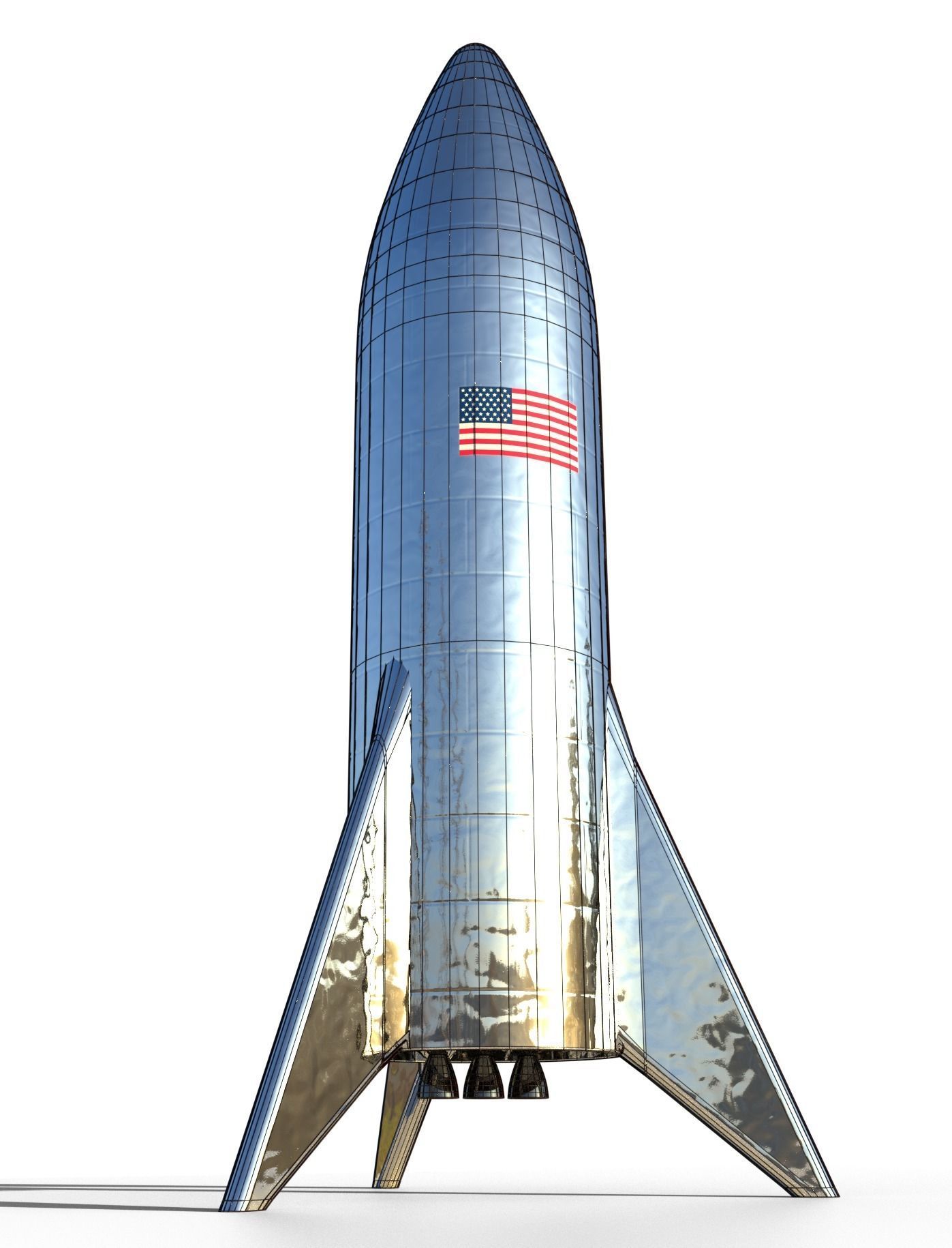 3D model Starhopper and Starship Prototype VR / AR / low-poly | CGTrader
