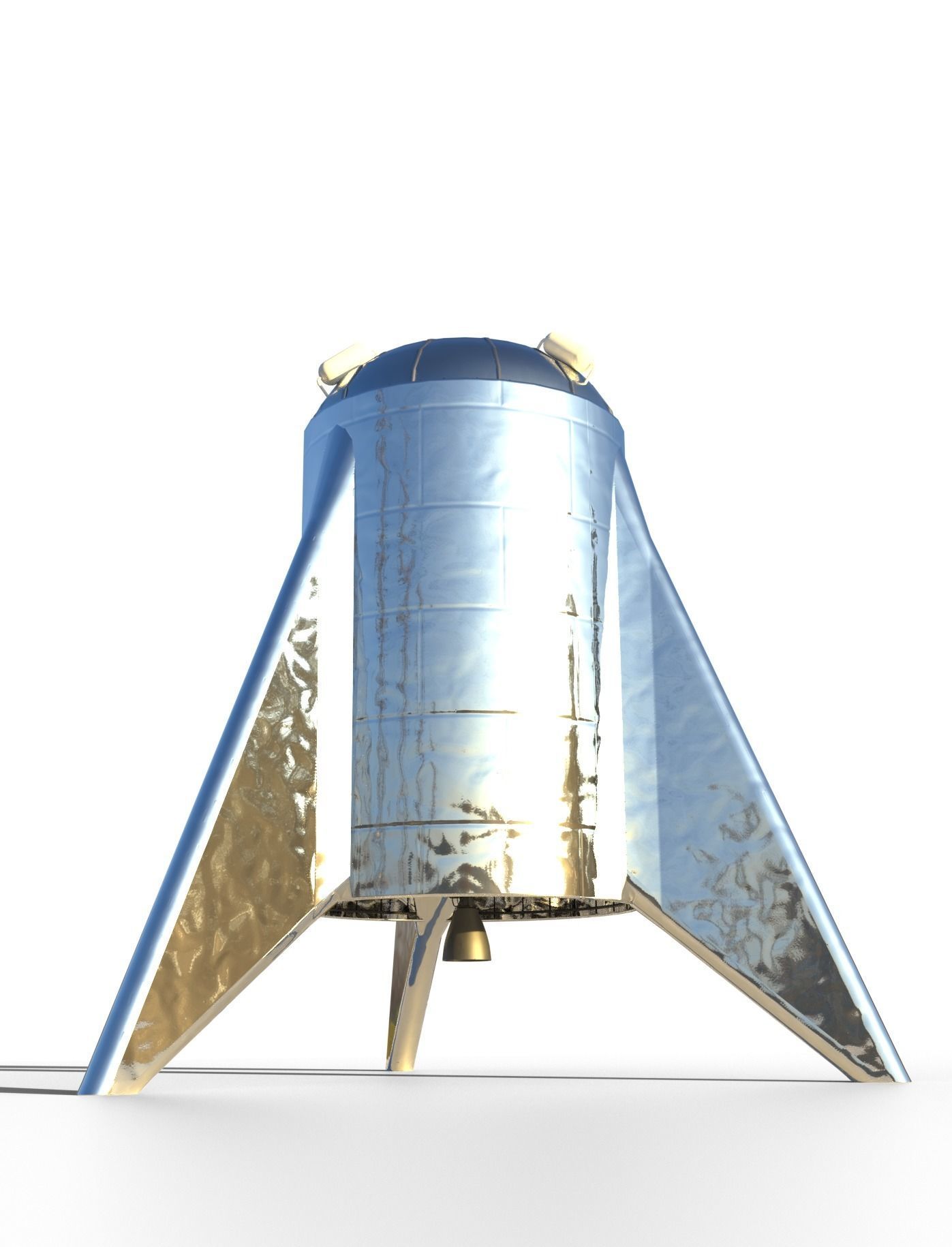 3D model Starhopper and Starship Prototype VR / AR / low-poly | CGTrader