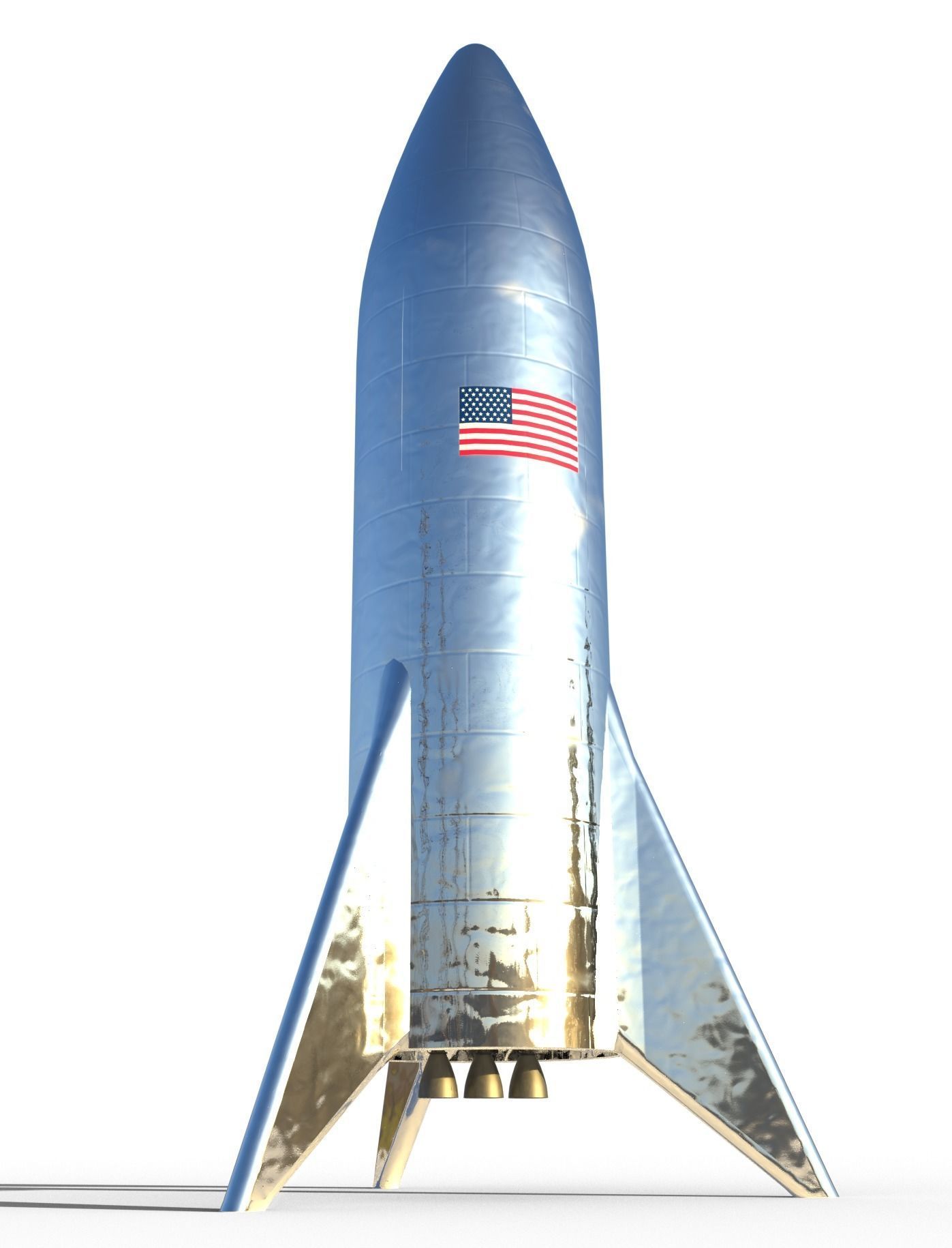 3D model Starhopper and Starship Prototype VR / AR / low-poly | CGTrader
