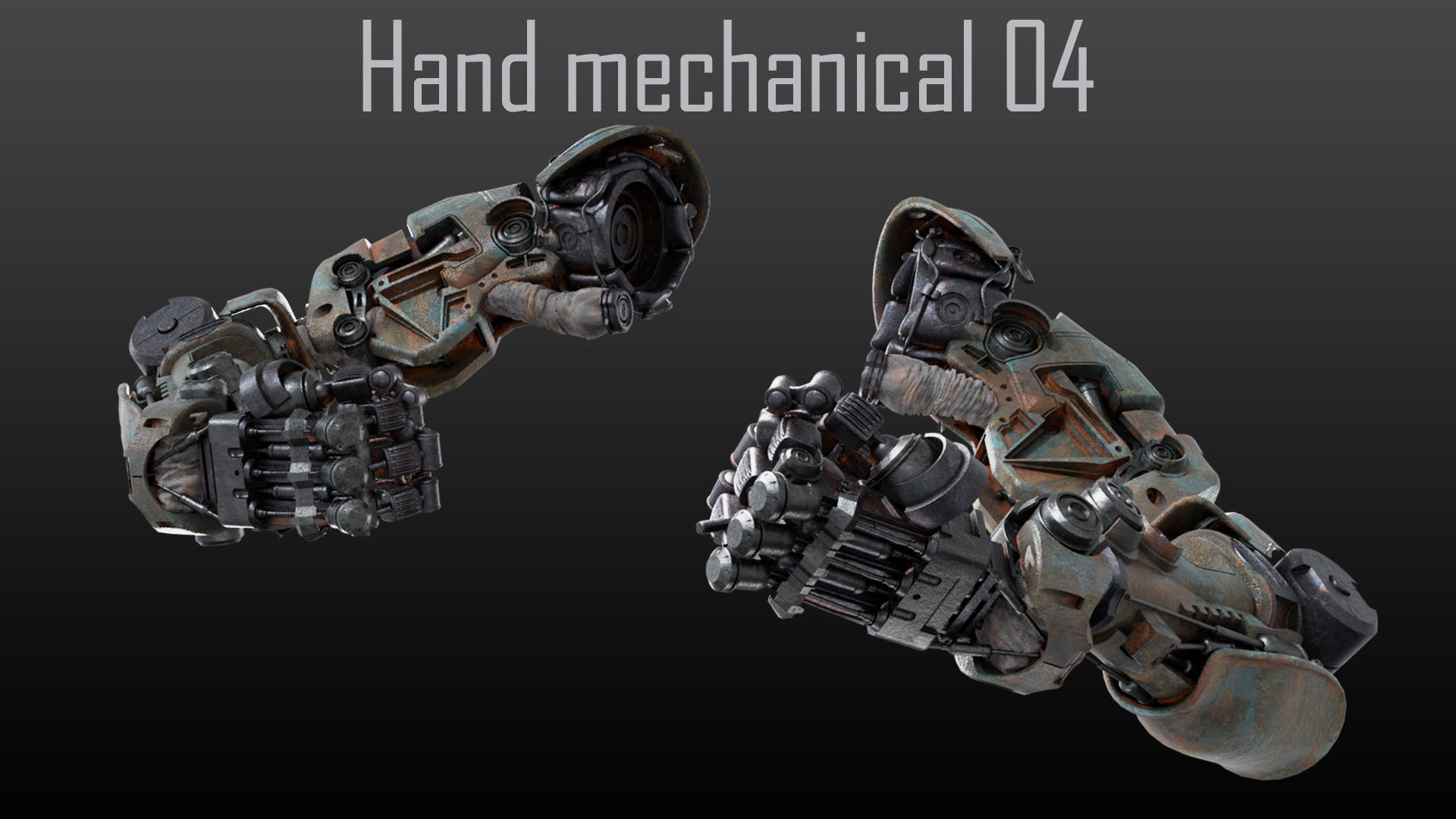 Hand mechanical 04 3D model animated rigged | CGTrader