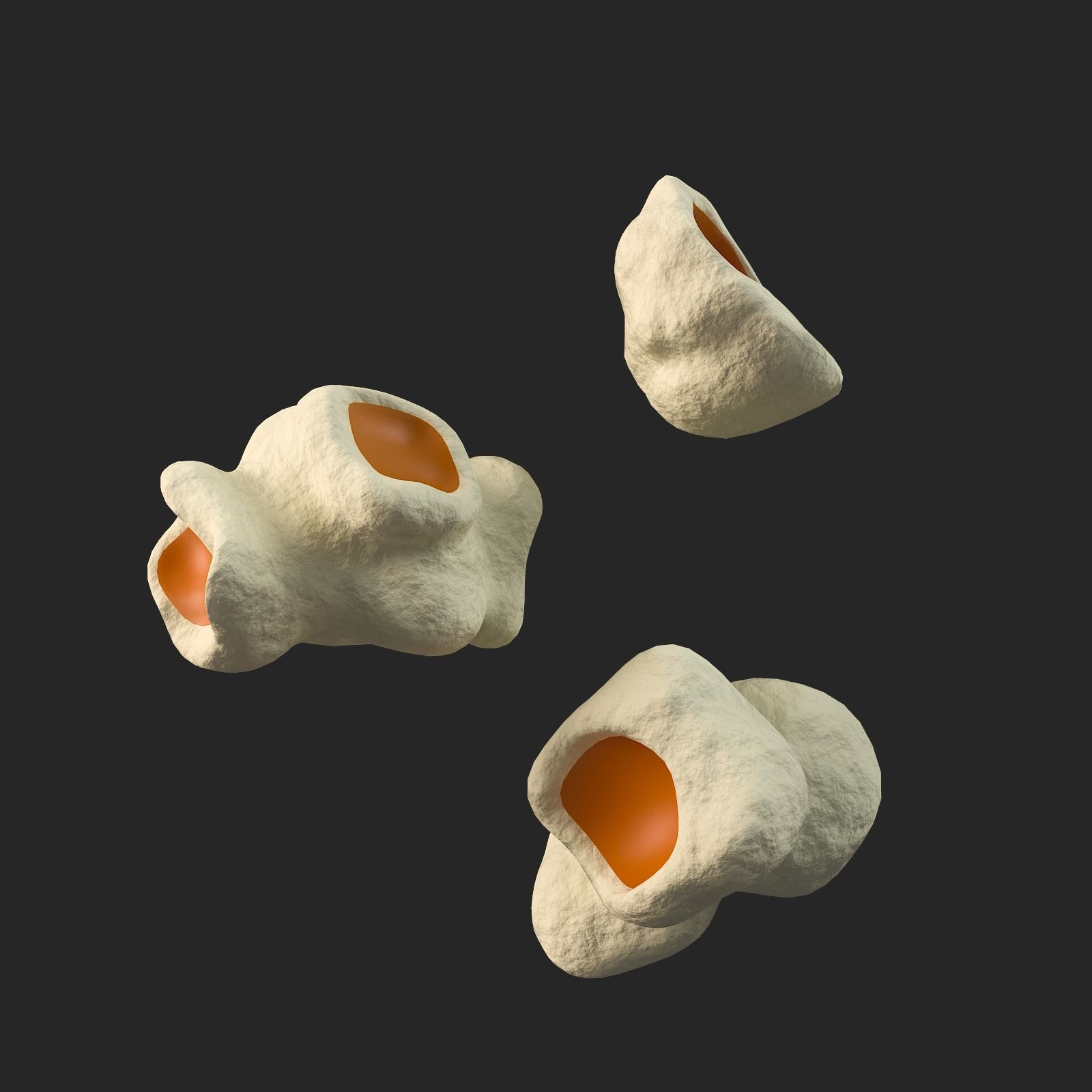 Popcorn kernels 3D model | CGTrader