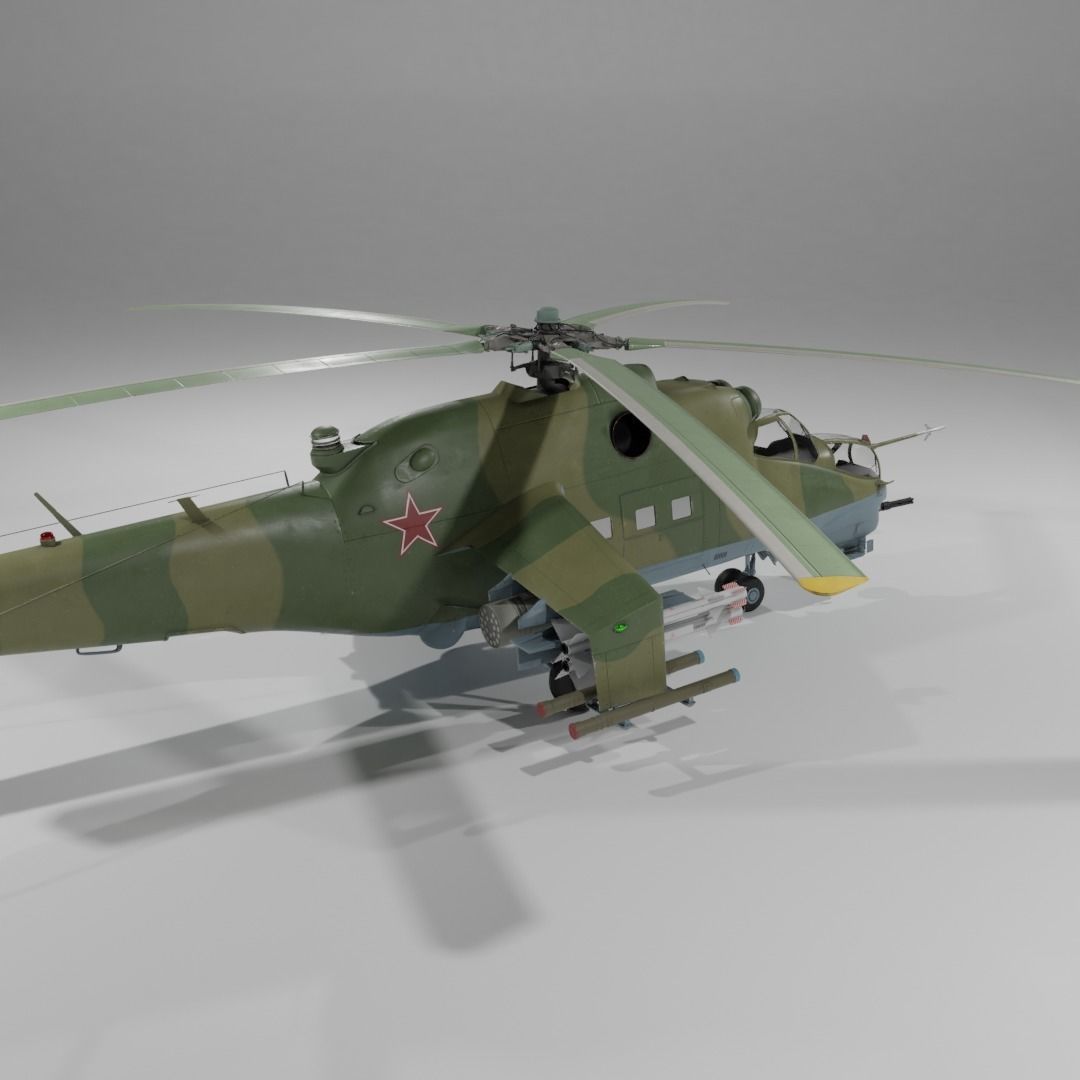 Mil Mi-24V Hind free 3D model | CGTrader