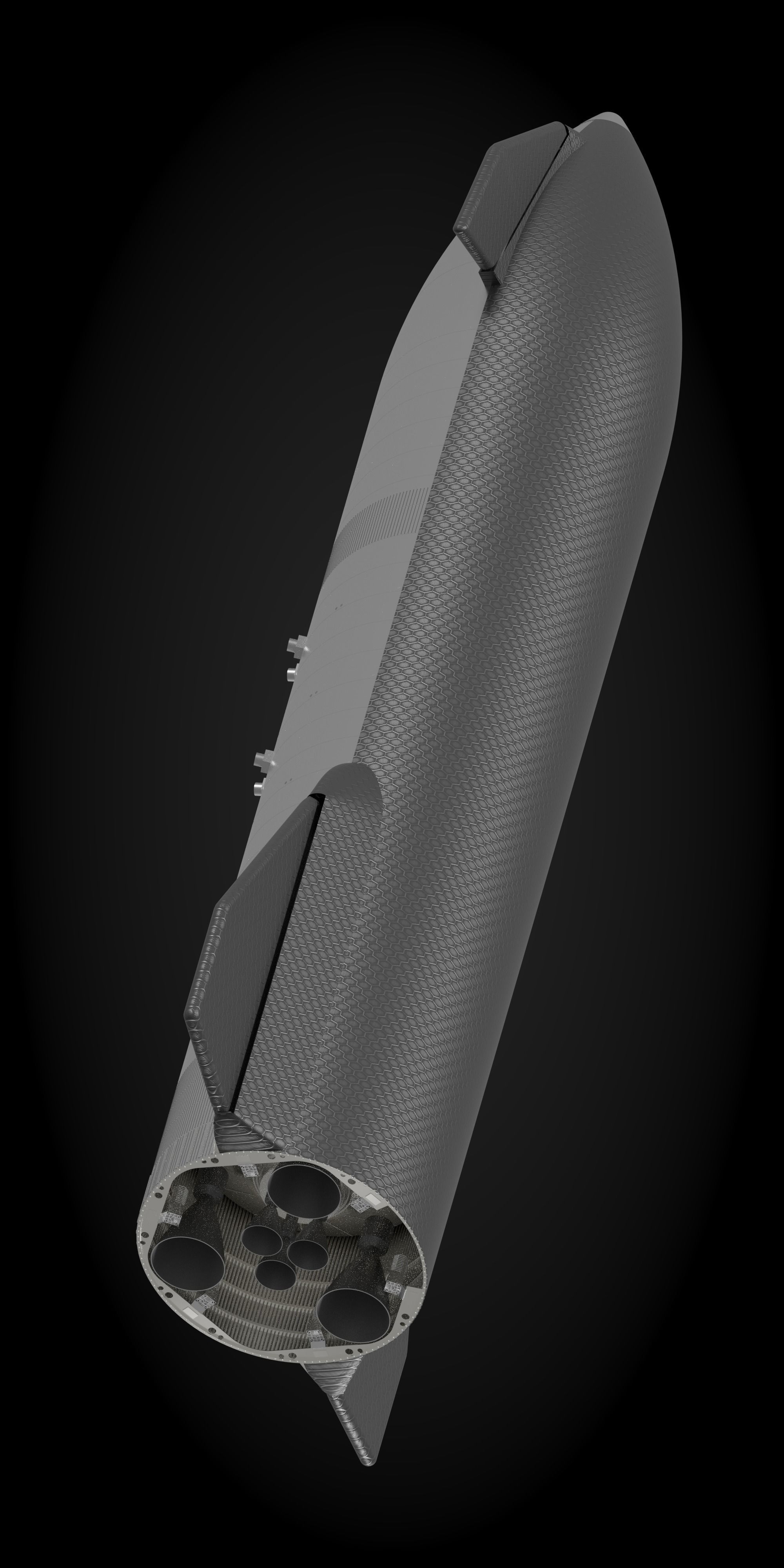 SpaceX Starship rocket 3D model | CGTrader