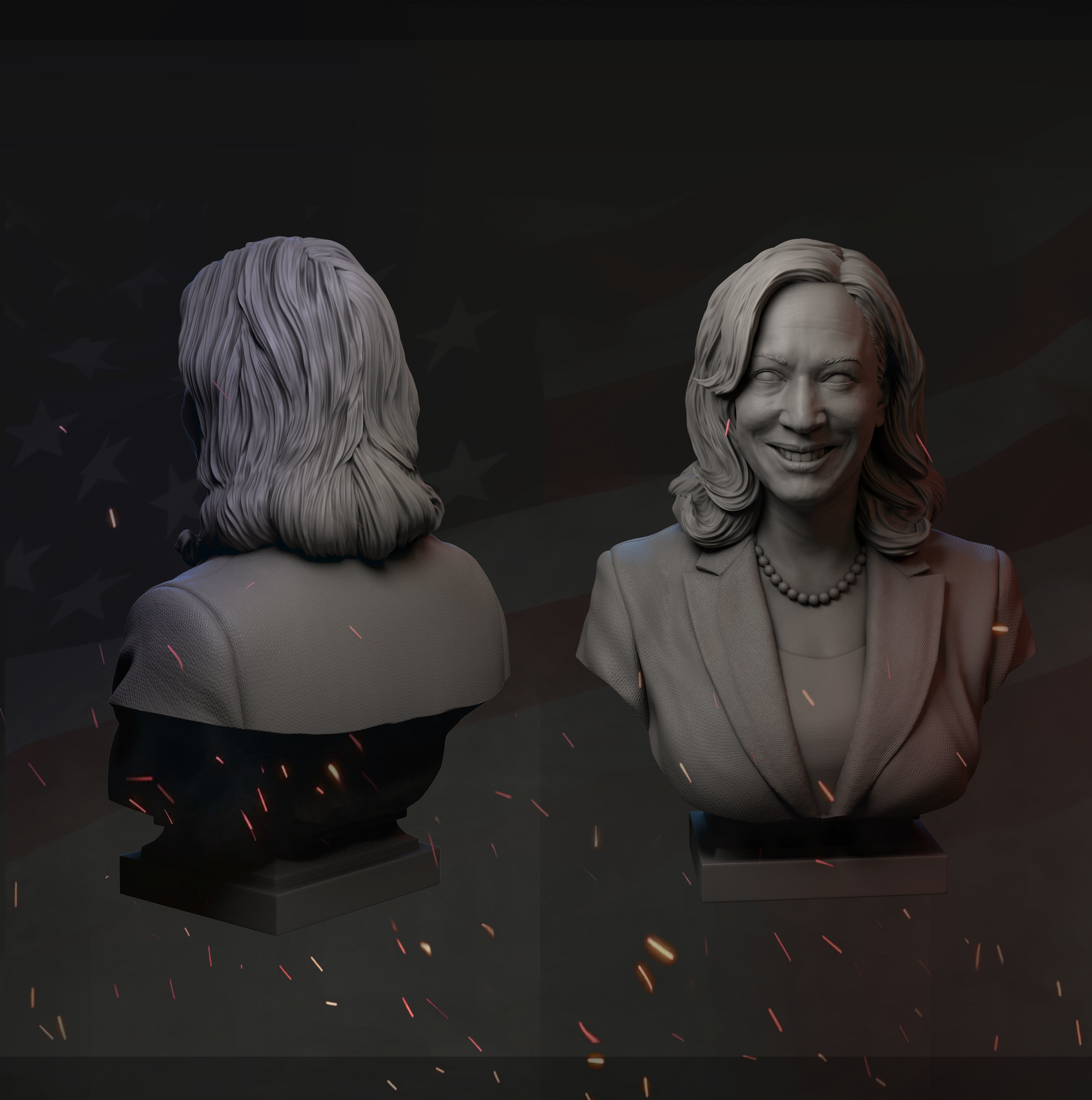 Kamala Harris 3D model 3D printable | CGTrader
