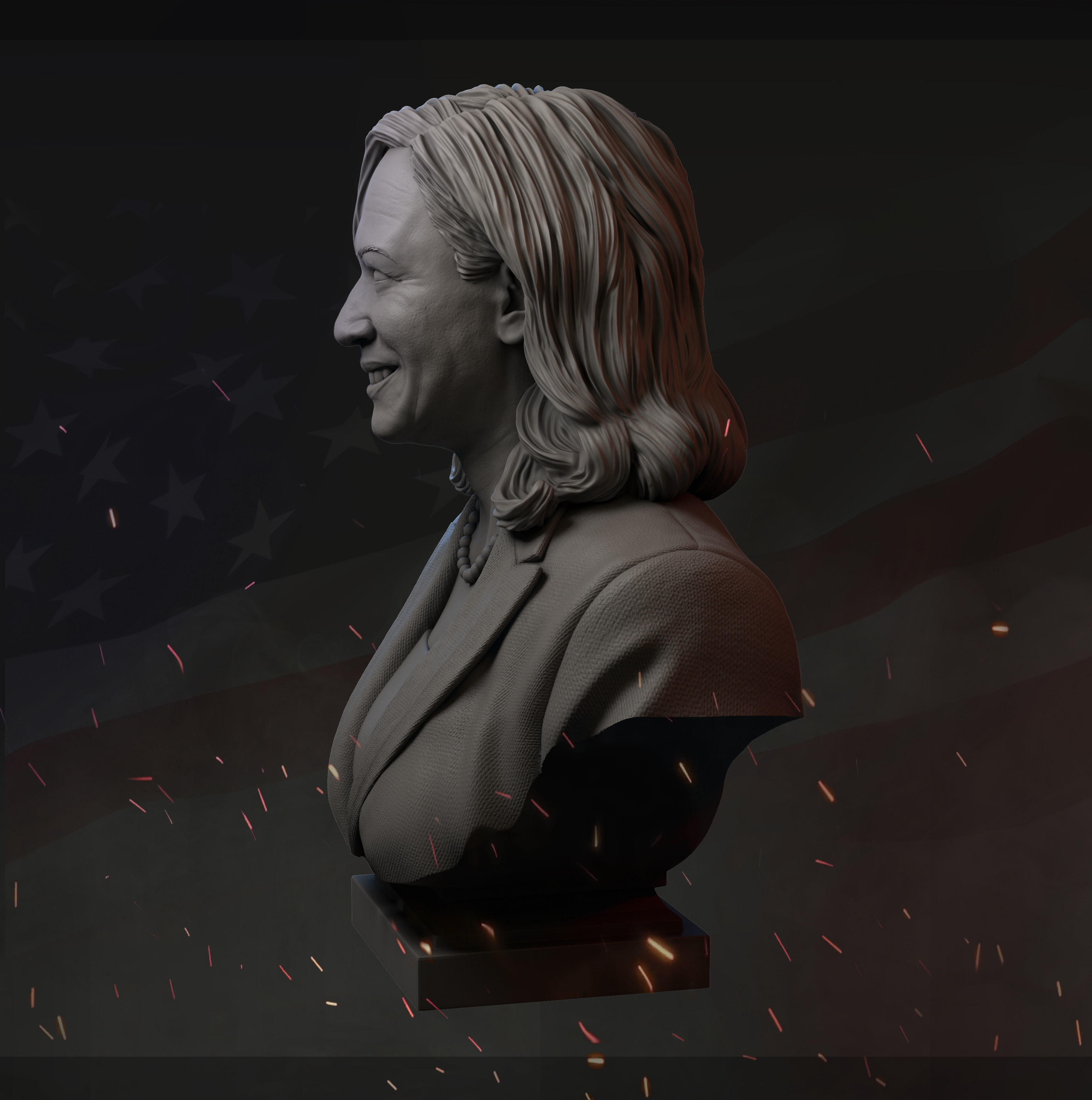 Kamala Harris 3D model 3D printable | CGTrader