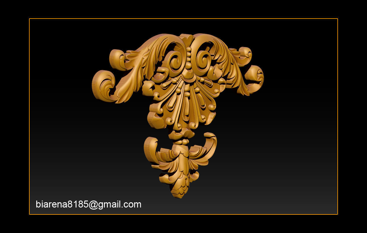 3D STL Models CNC Router - Carved decor 3D model 3D printable | CGTrader