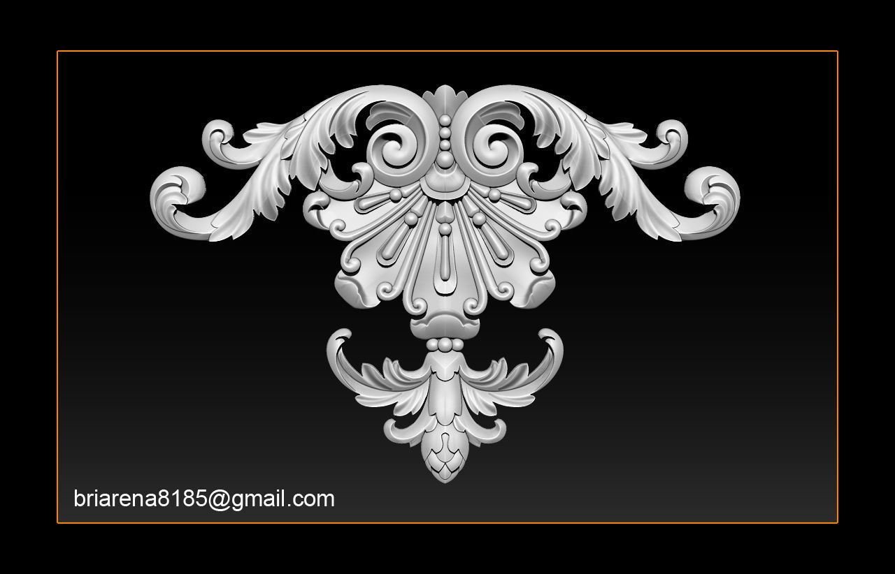 3D STL Models CNC Router - Carved decor 3D model 3D printable | CGTrader