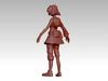 poor girl beautiful cartoon 3D model 3D printable | CGTrader