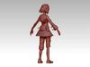 poor girl beautiful cartoon 3D model 3D printable | CGTrader