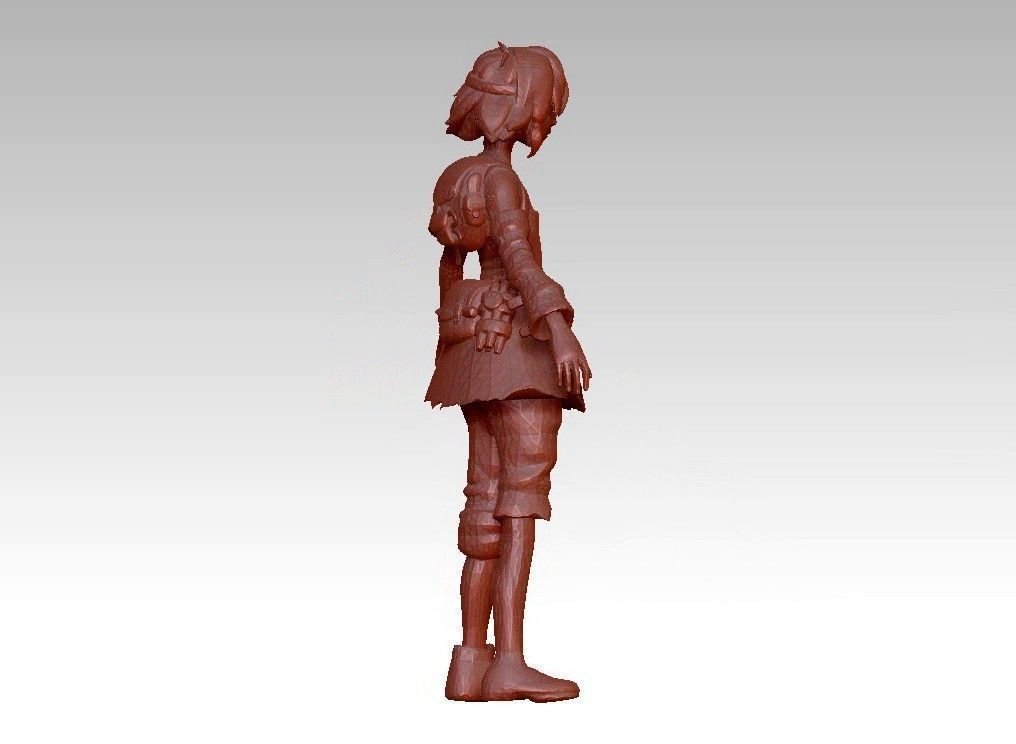 poor girl beautiful cartoon 3D model 3D printable | CGTrader