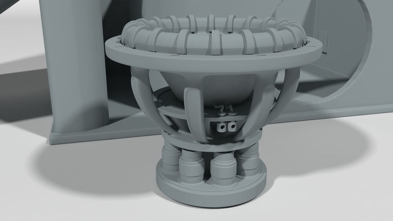 subwoofer box 3D model 3D printable | CGTrader