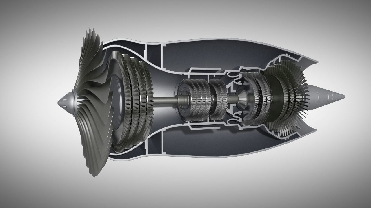 Aircraft Engine Turbine 3D model | CGTrader