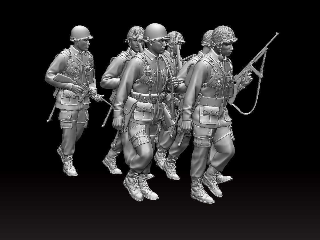 American soldiers ww2 3D model 3D printable | CGTrader