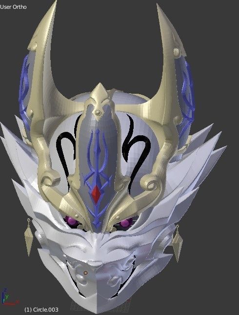 Byakuya Makai Kishi Knight Dan 3D printable Helmet for cosplay 3D model ...