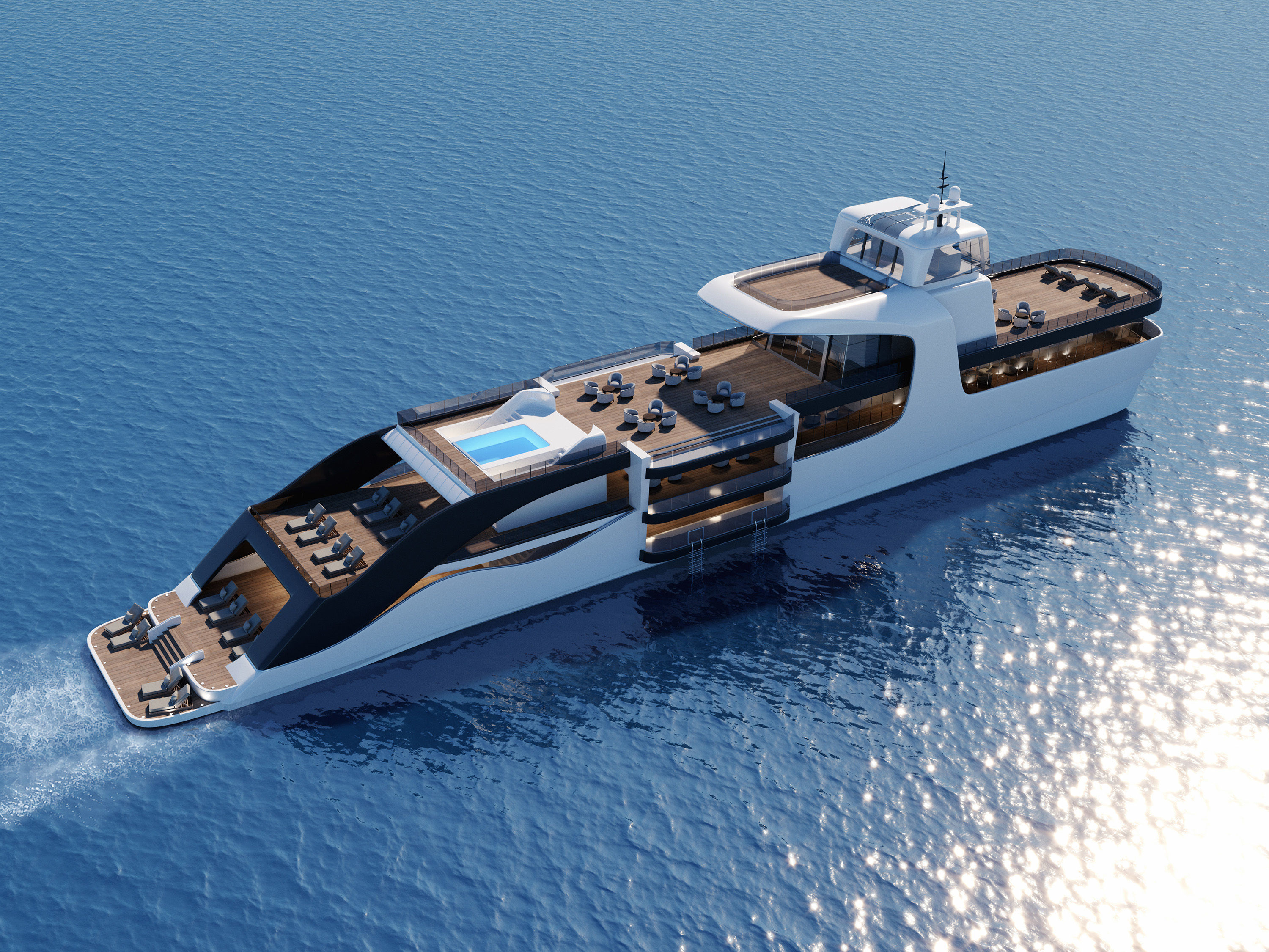 Modern luxury yacht 3D model | CGTrader