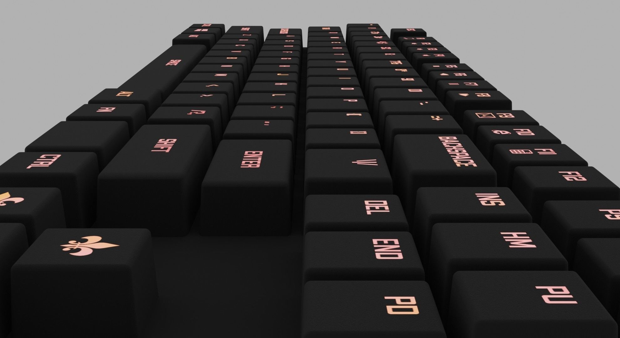 Keyboard with animated symbols lightning 3D model animated | CGTrader