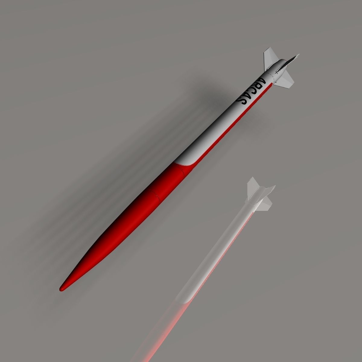 3D model ARCAS Sounding Rocket VR / AR / low-poly | CGTrader