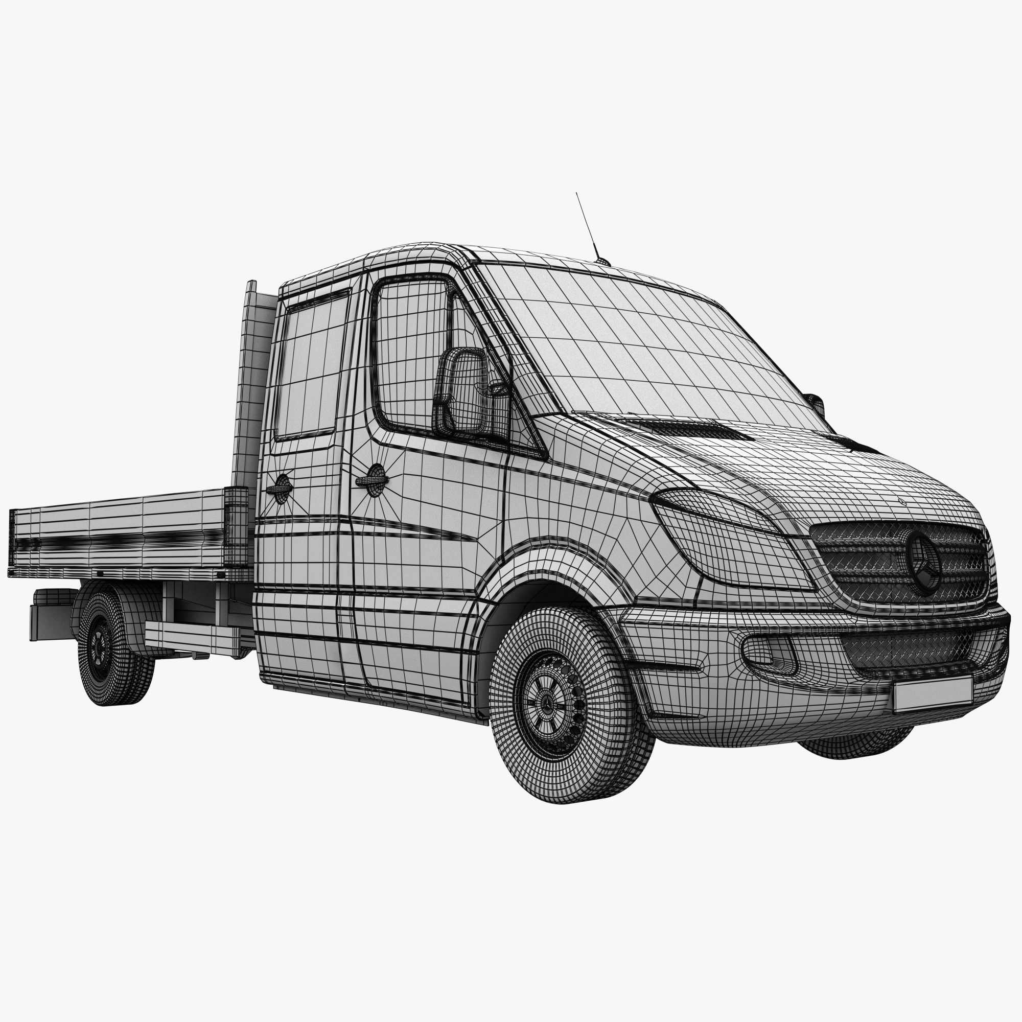 Double cab Truck Sprinter 3D model | CGTrader