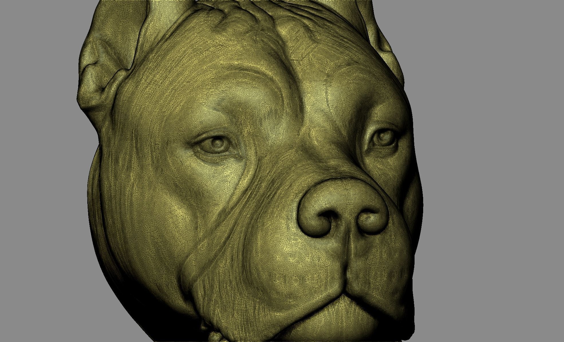 Dogo Dog Head 3D model 3D printable | CGTrader