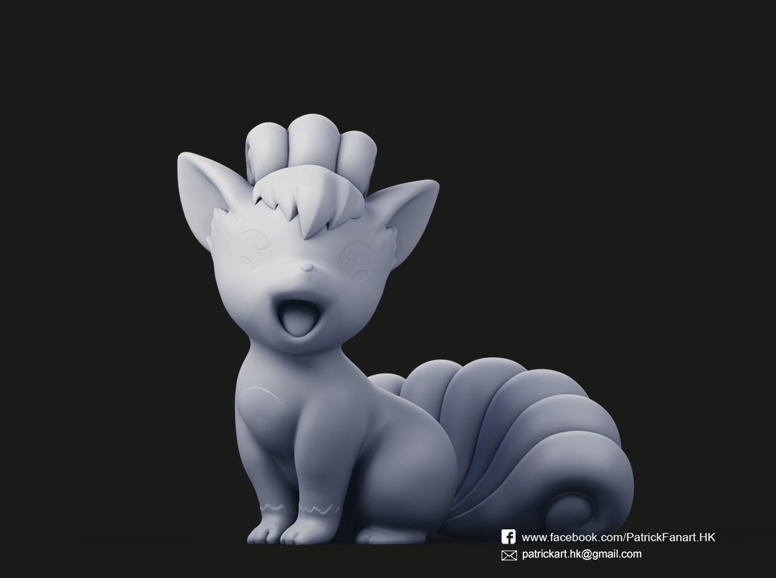 Vulpix-Pokemon figurine of pokemon free 3D model 3D printable | CGTrader