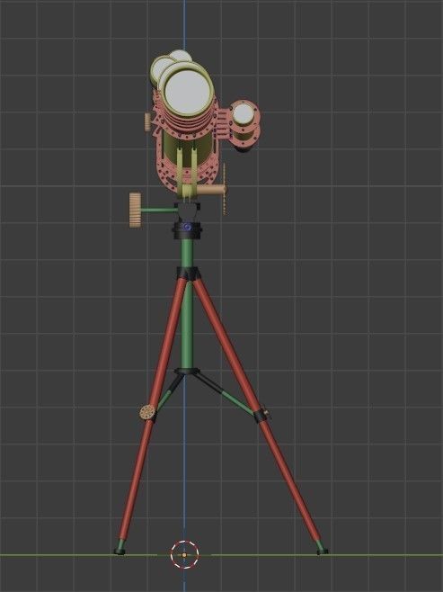 Antique Tripod Telescope - 3d Model free 3D model | CGTrader